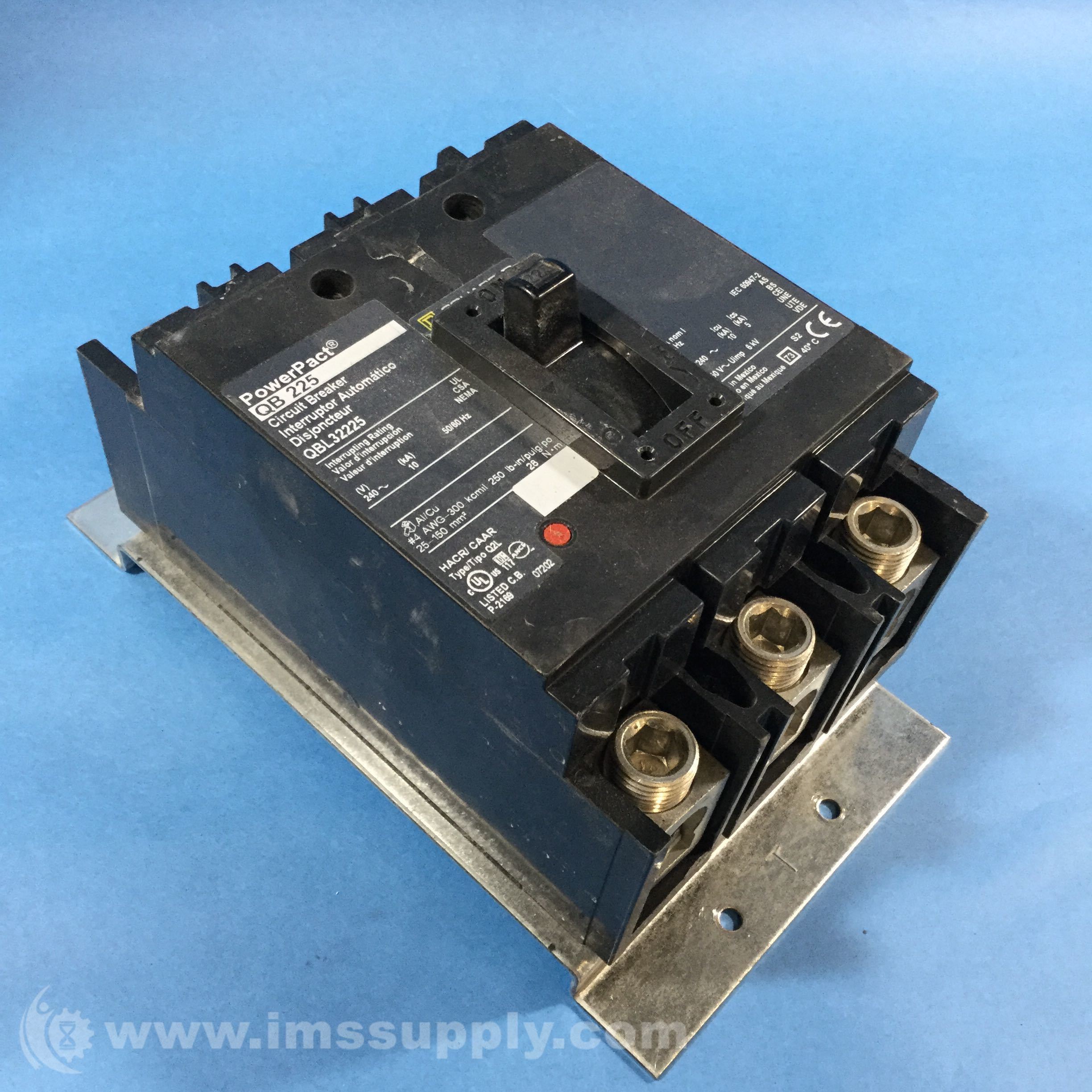 Square D QBL32225 PowerPact Q Molded Case Circuit Breaker, 3-pole - IMS ...