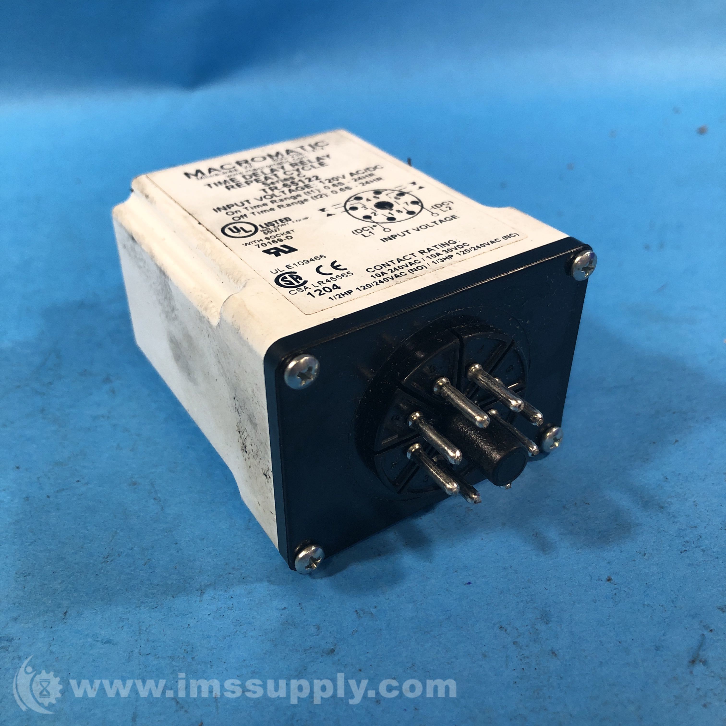 Macromatic TR-65122 Relay, E-Mech, Time Delay, Repeat Cycle - IMS Supply