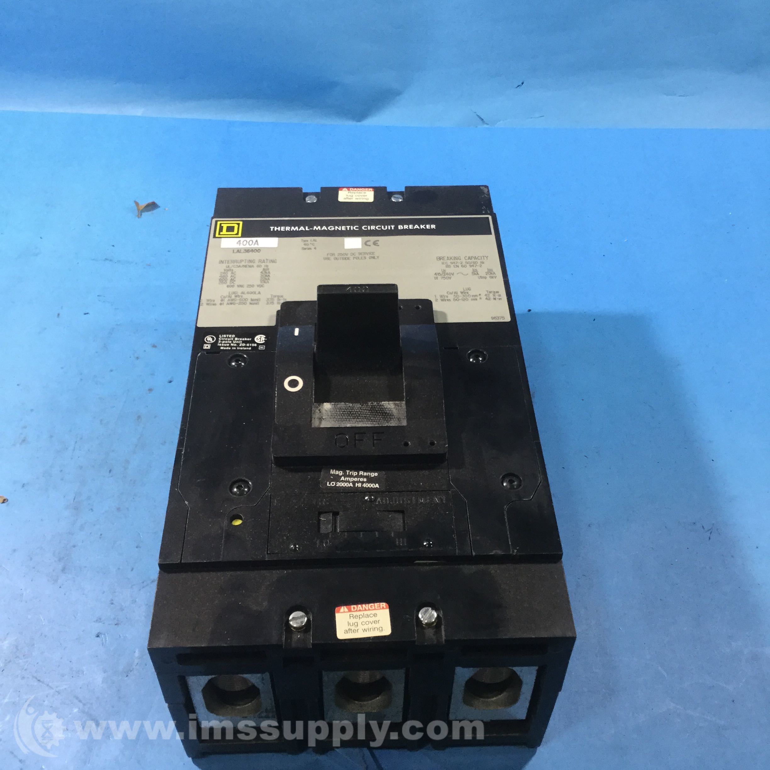 Square D LAL36400 Molded Case Circuit Breaker - IMS Supply