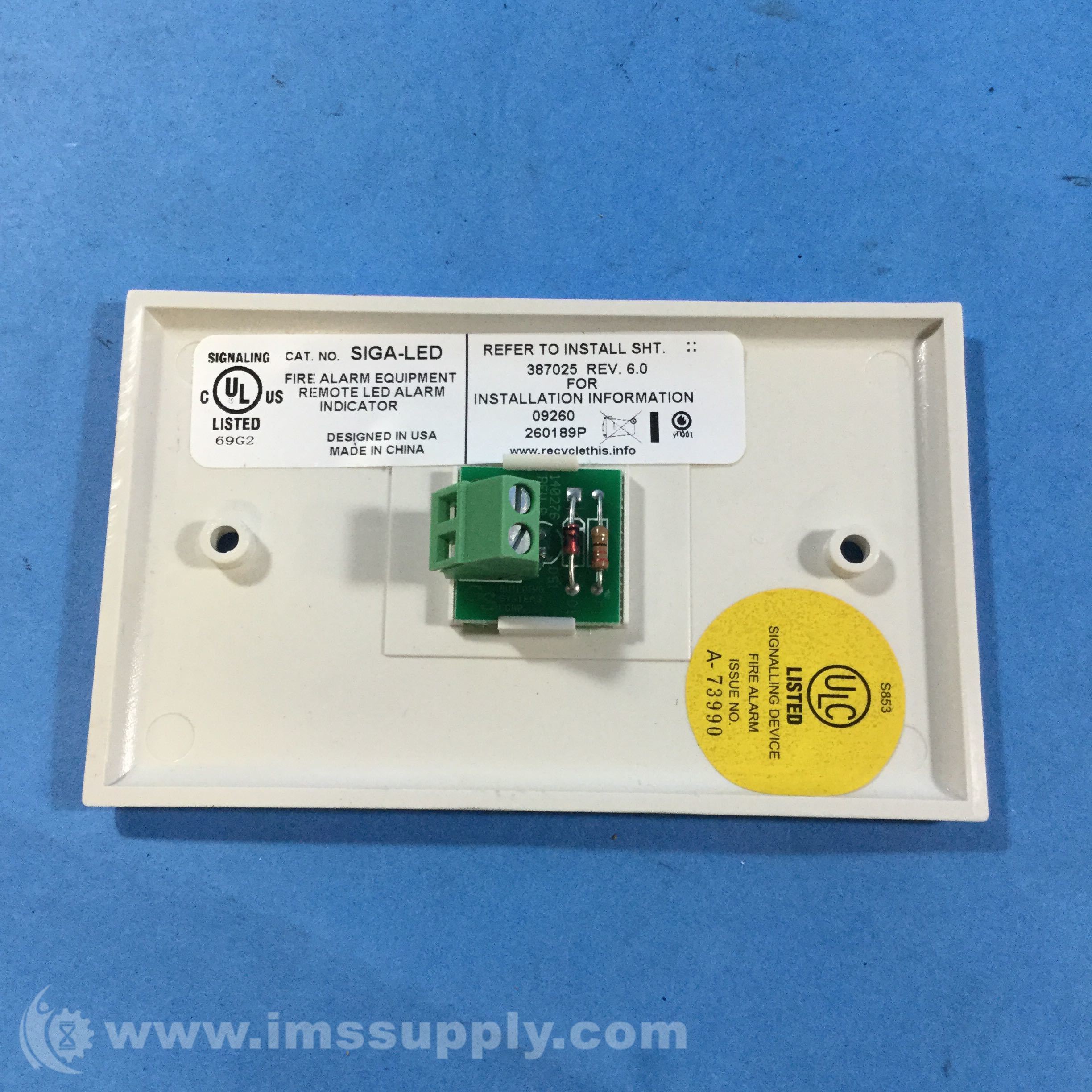 Edwards Systems Technology SIGA-LED Remote Alarm Indicator - IMS Supply