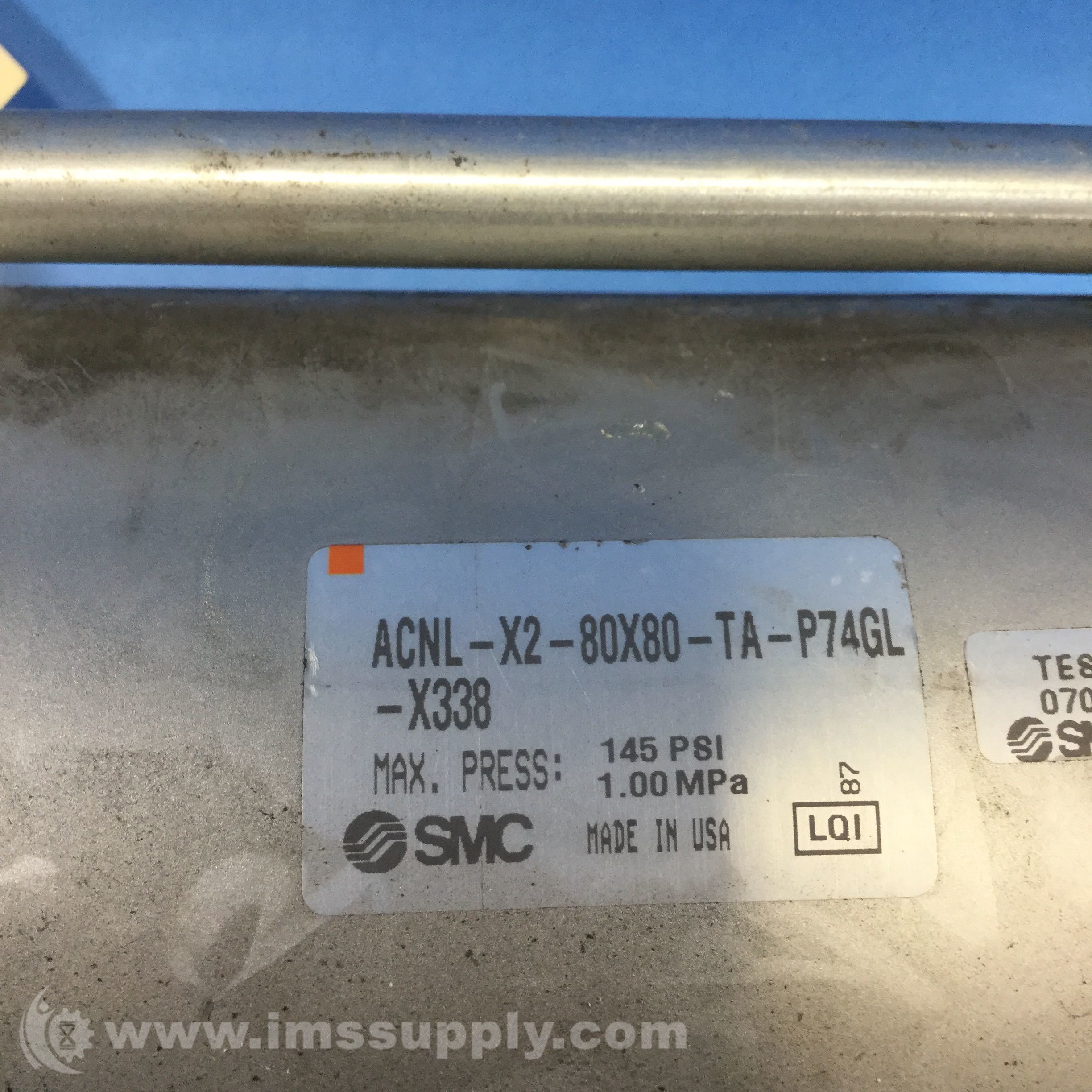 SMC ACNL-X2-80X80-TA-P74GL-X338 ACNL Tie-Rod Cylinder Actuator - IMS Supply