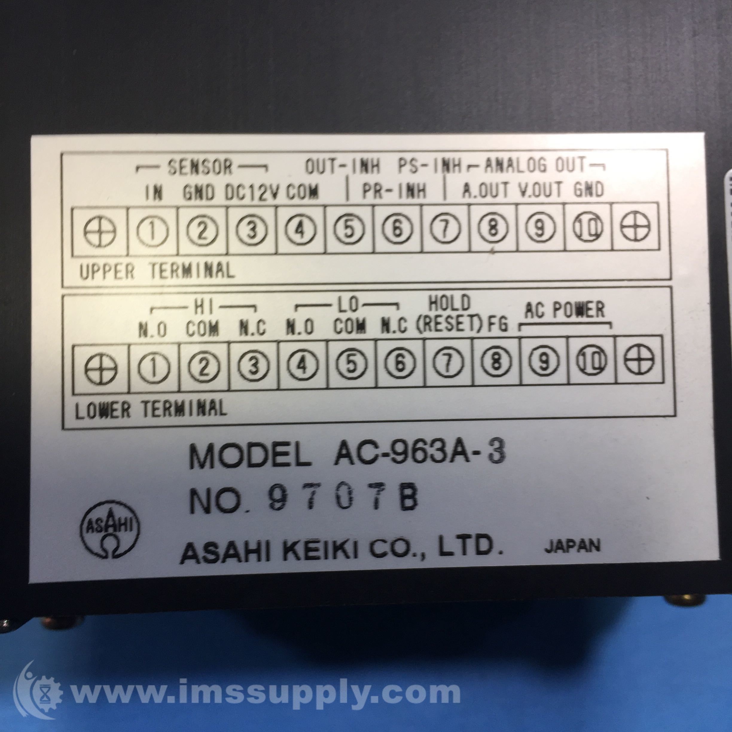 Asahi Keiki AC-963A-3 Tachometer - IMS Supply