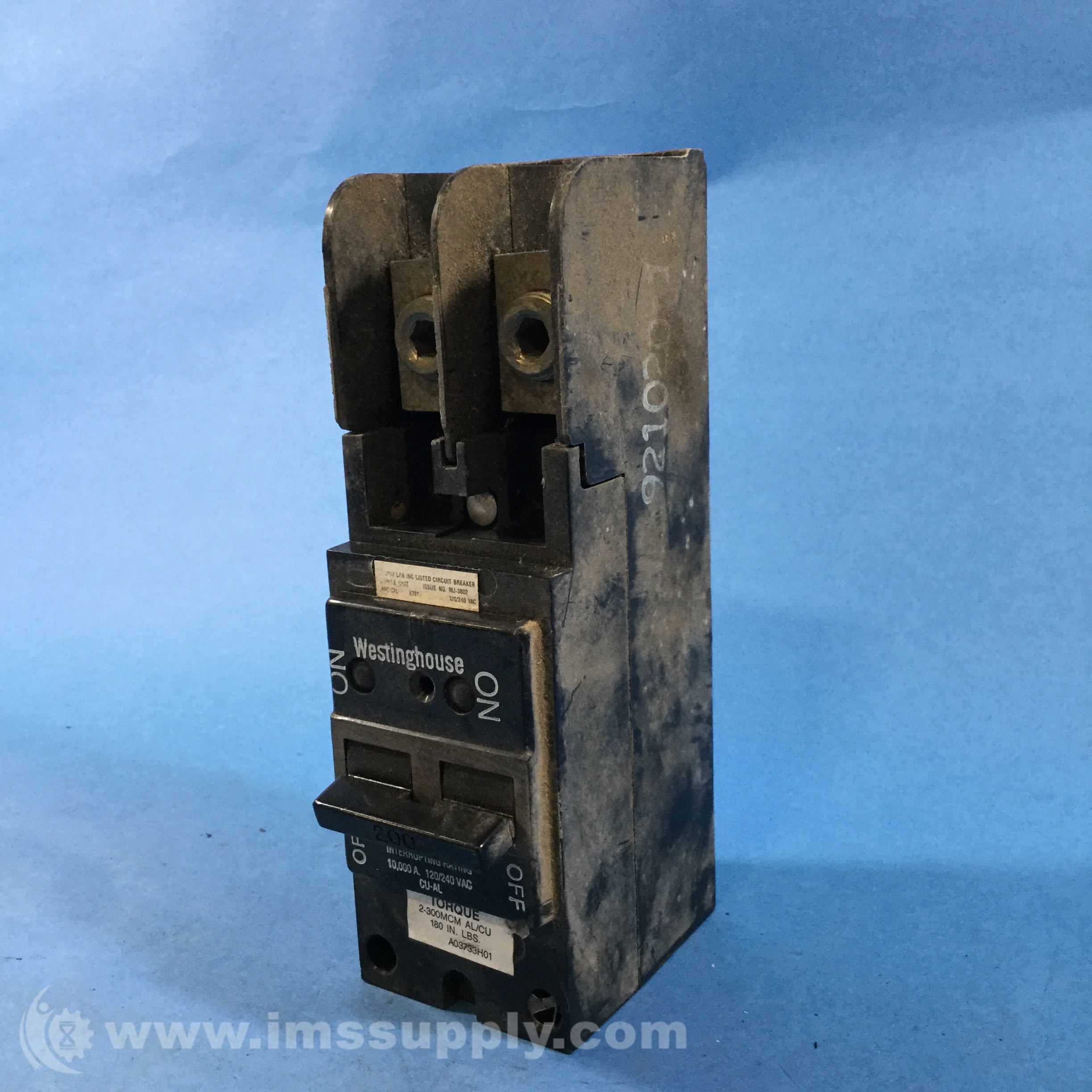 Westinghouse BJ2200 Circuit Breaker, Type BJ, 2-Pole, 200AMP - IMS Supply