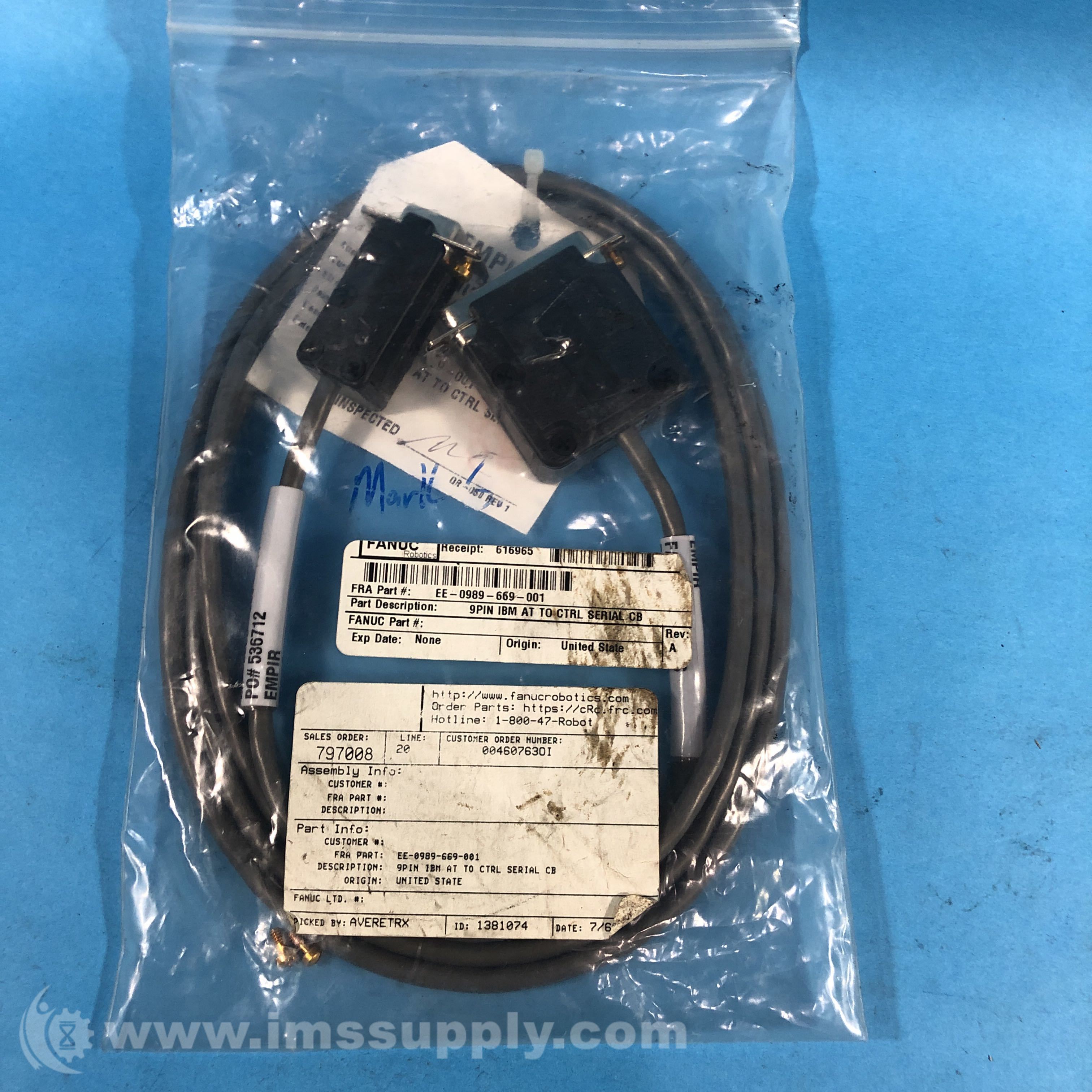 Fanuc EE-0989-669-001 Cable Assembly - IMS Supply