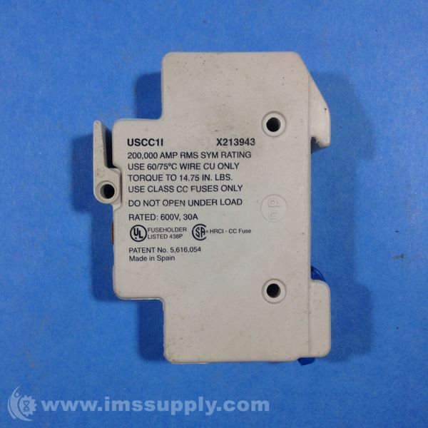 Ferraz Shawmut USCC1I Fuse Block Holder, 30 Amp, 600 V AC - IMS Supply