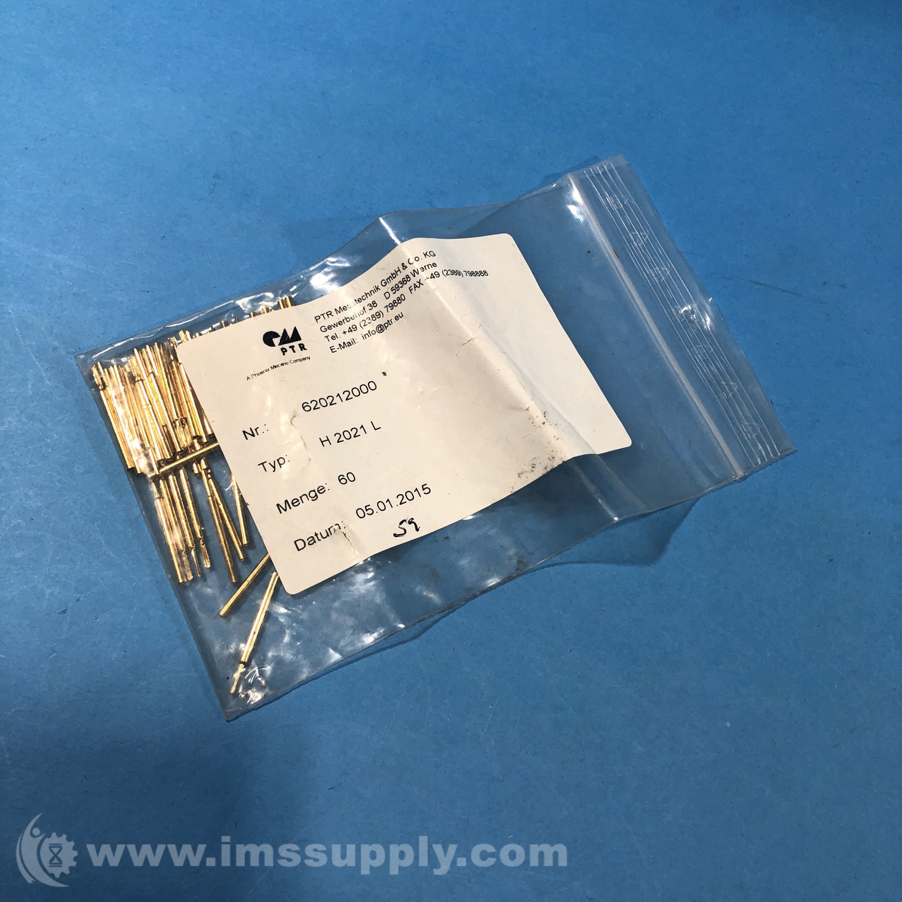 PTR Hartmann H 2021 L Bag of 60 Contact Test Probe Pins - IMS Supply