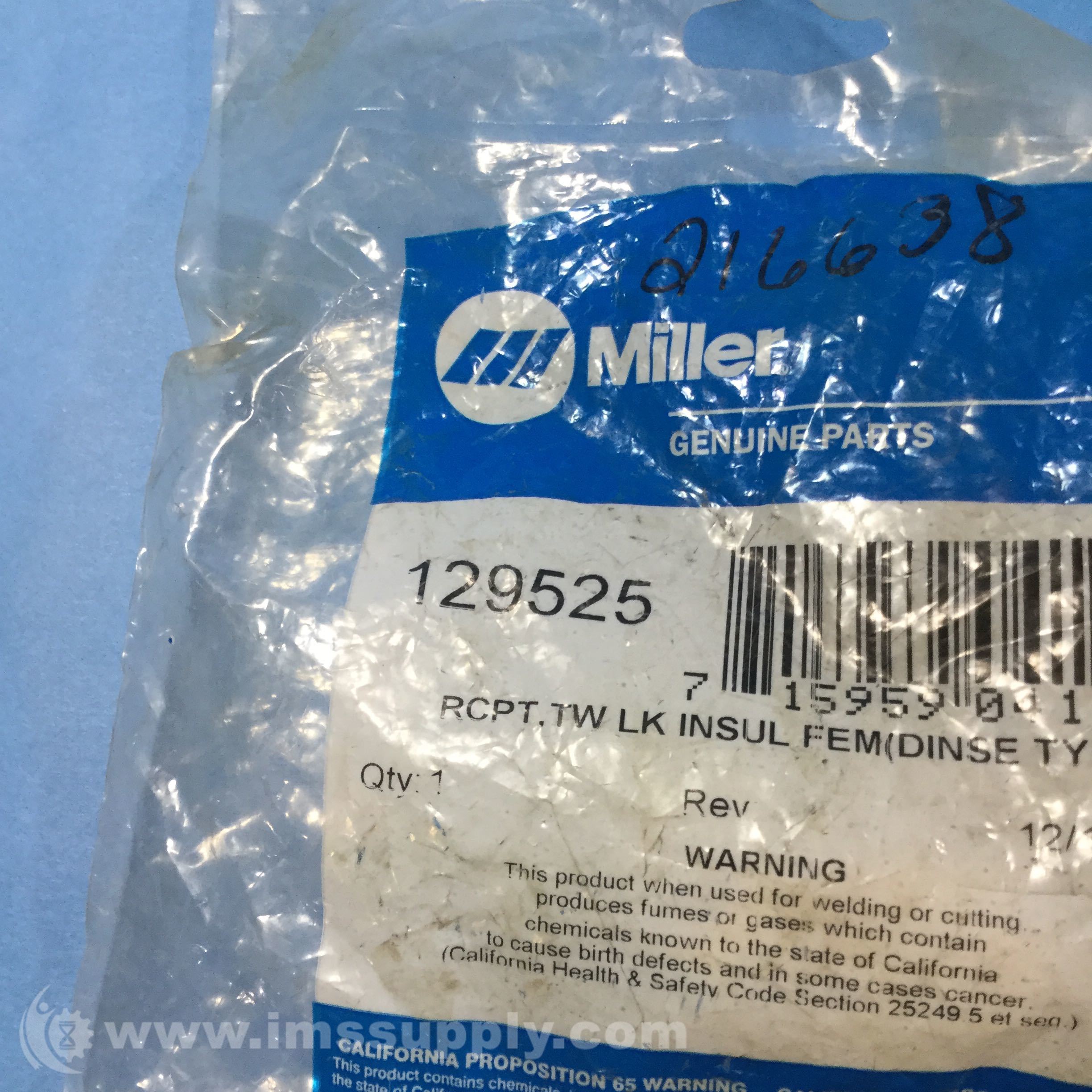 Miller Electric 129525 Twist Lock Insulated Receptacle - IMS Supply