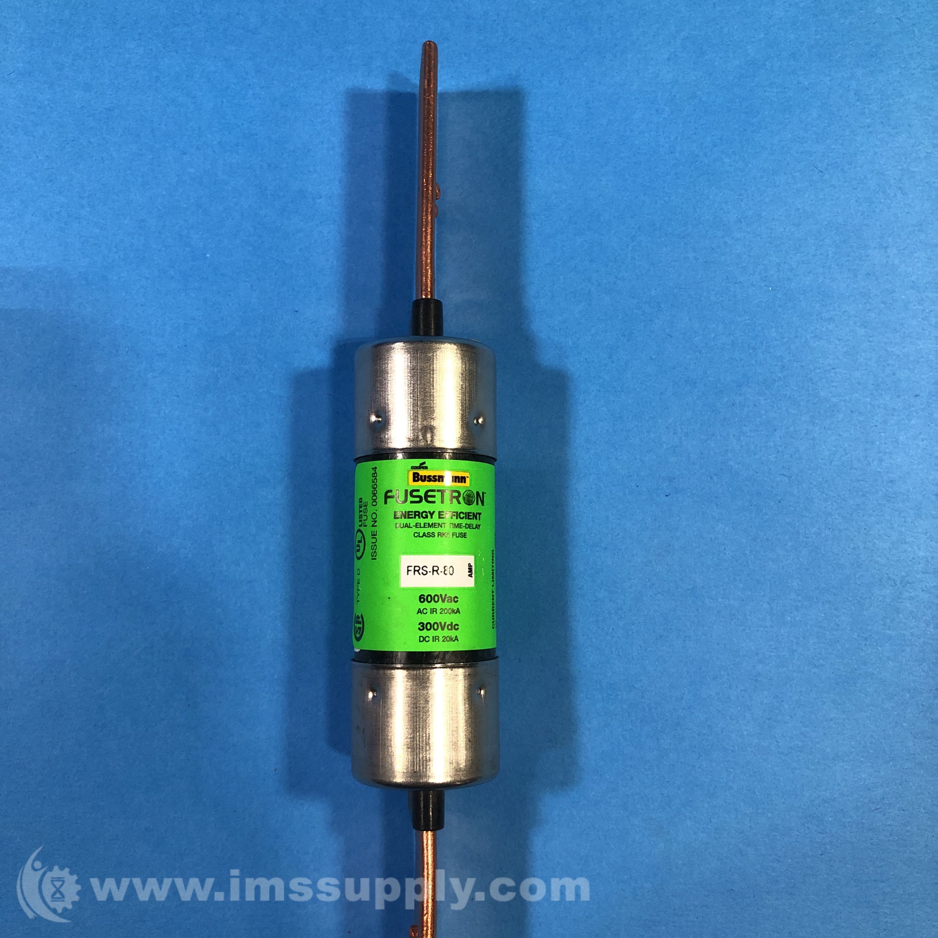 Bussmann FRS-R-80 Industrial Fuse, 600V 80A Dual Element - IMS Supply