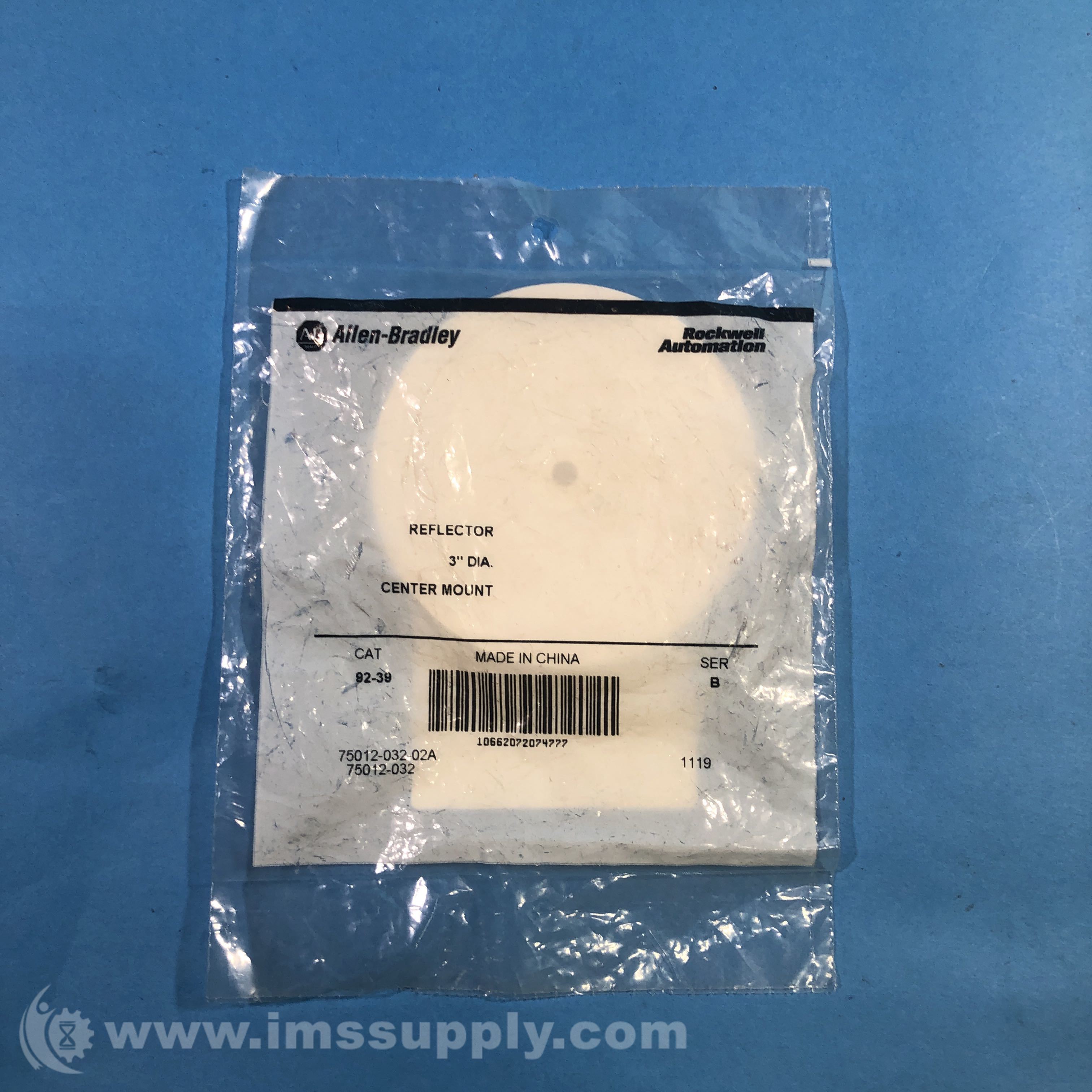 Allen Bradley 92-39 Series B 3 inch Diameter Reflector - IMS Supply