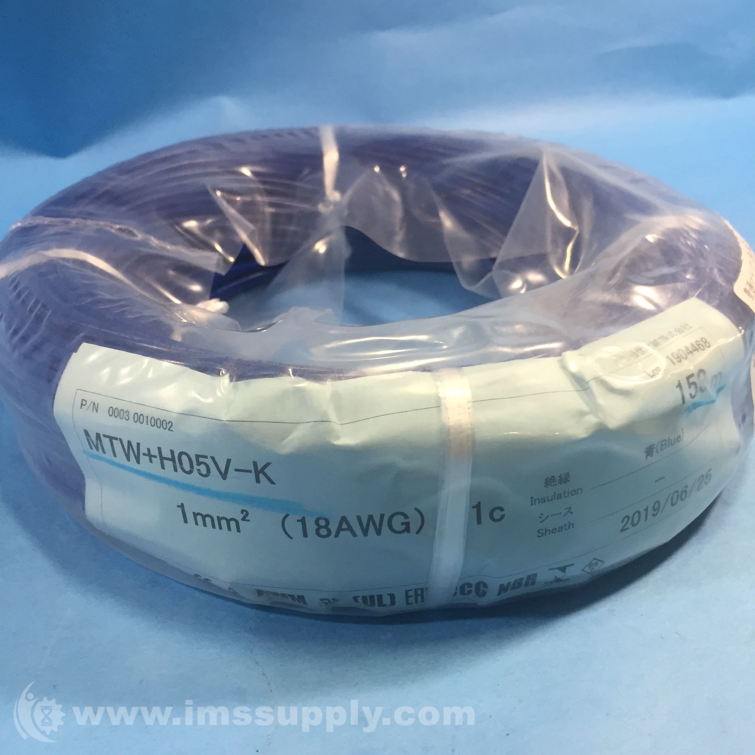 Nichigoh 0003 0010002 1.0mm2/AWG18-B Single Conductor Cable - IMS Supply