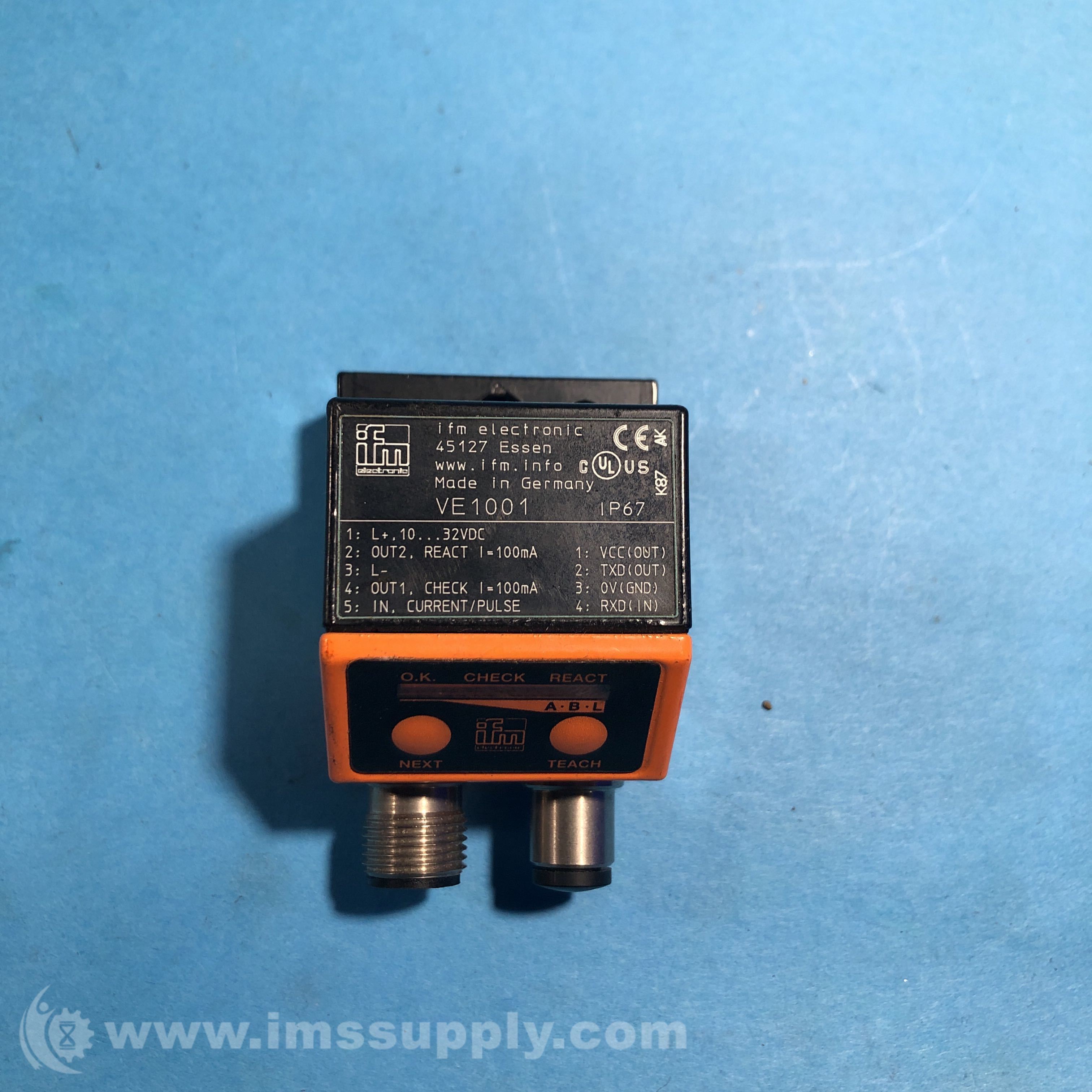 Ifm VE-1001 Efector Vibration Sensor, 10-32VDC, 100MA - IMS Supply