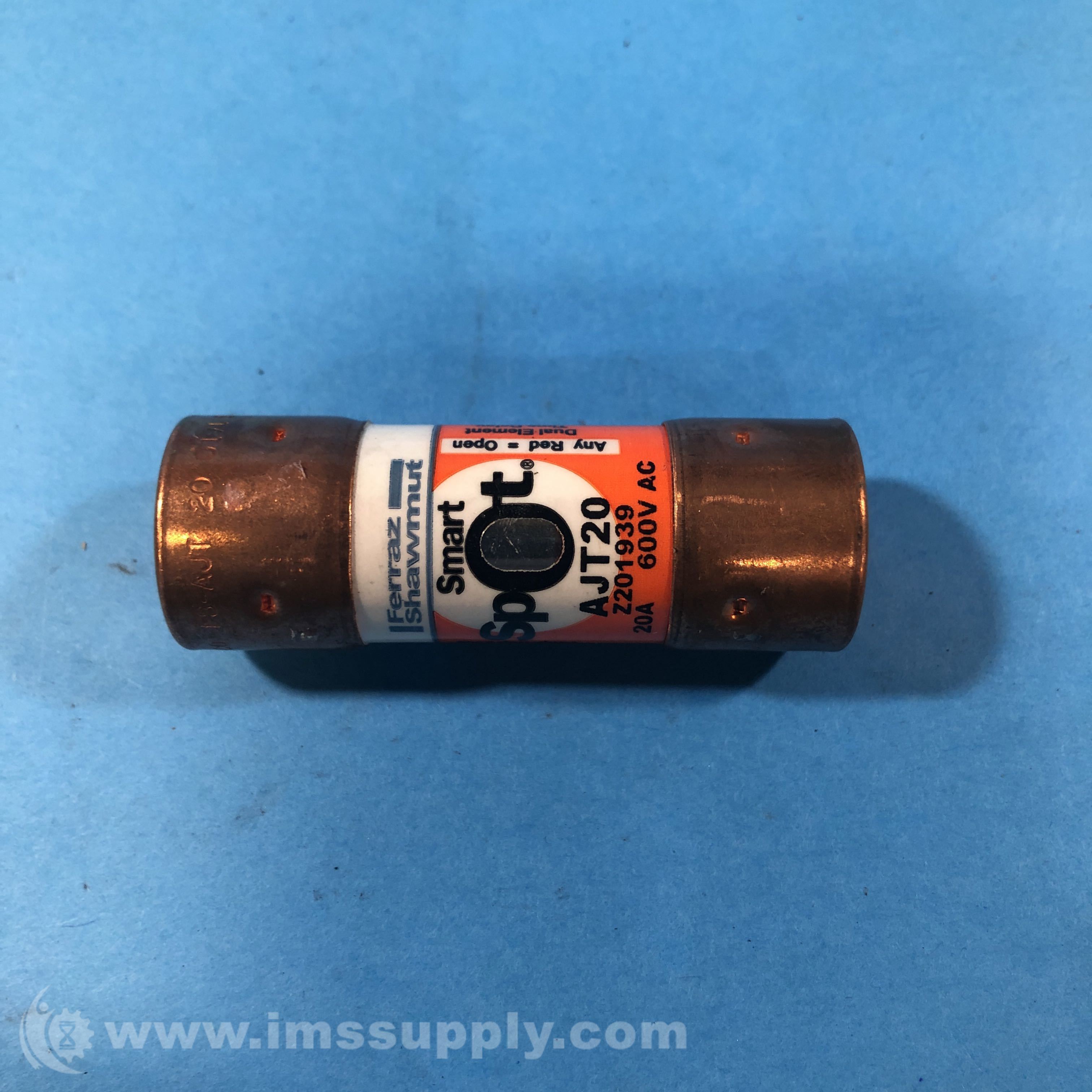 Ferraz Shawmut AJT20 Fuse, Class J T/D, Z201939, 20A, 600 V AC - IMS Supply