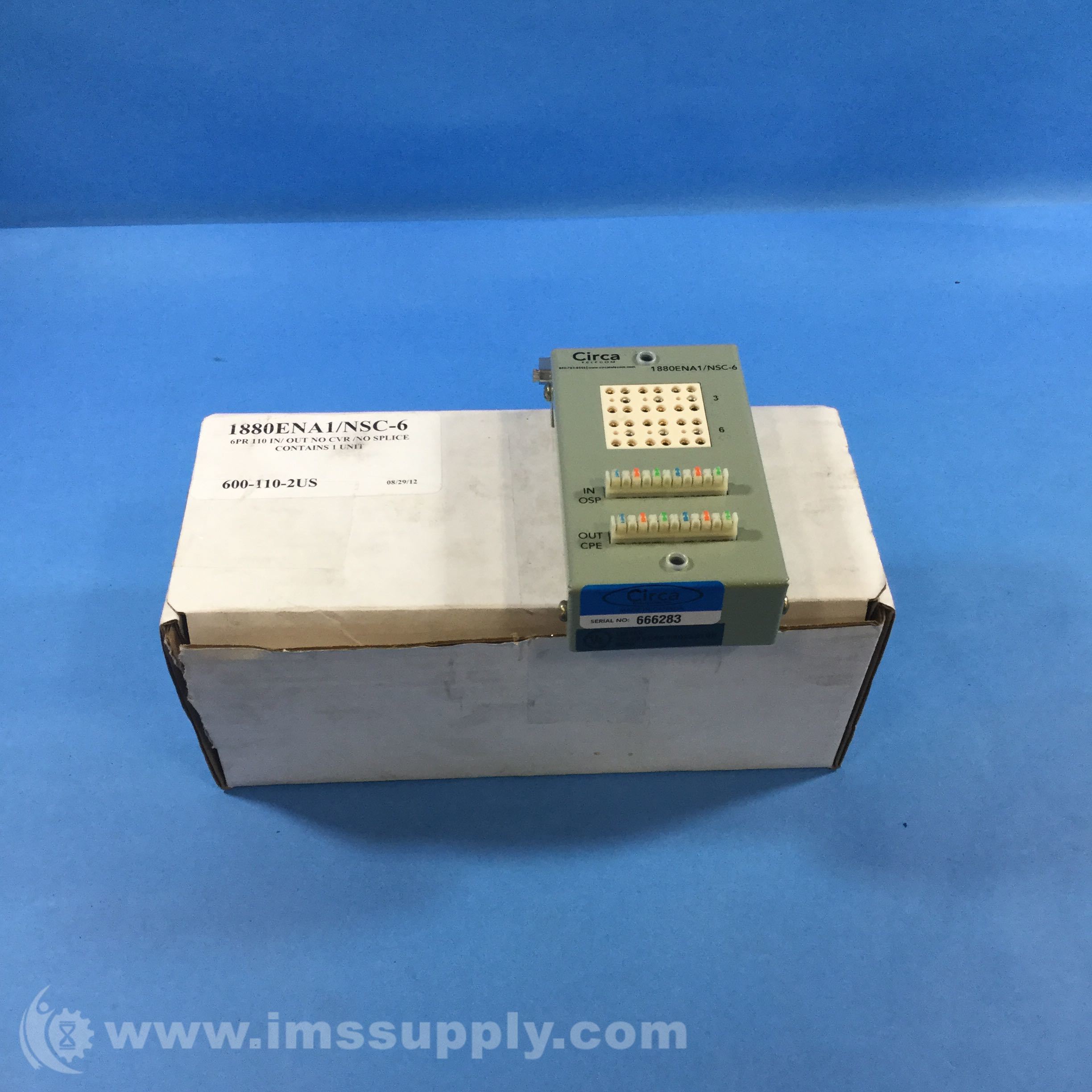 Circa Telcom 1880ena1/nsc-6 Building Entrance Terminal - IMS Supply
