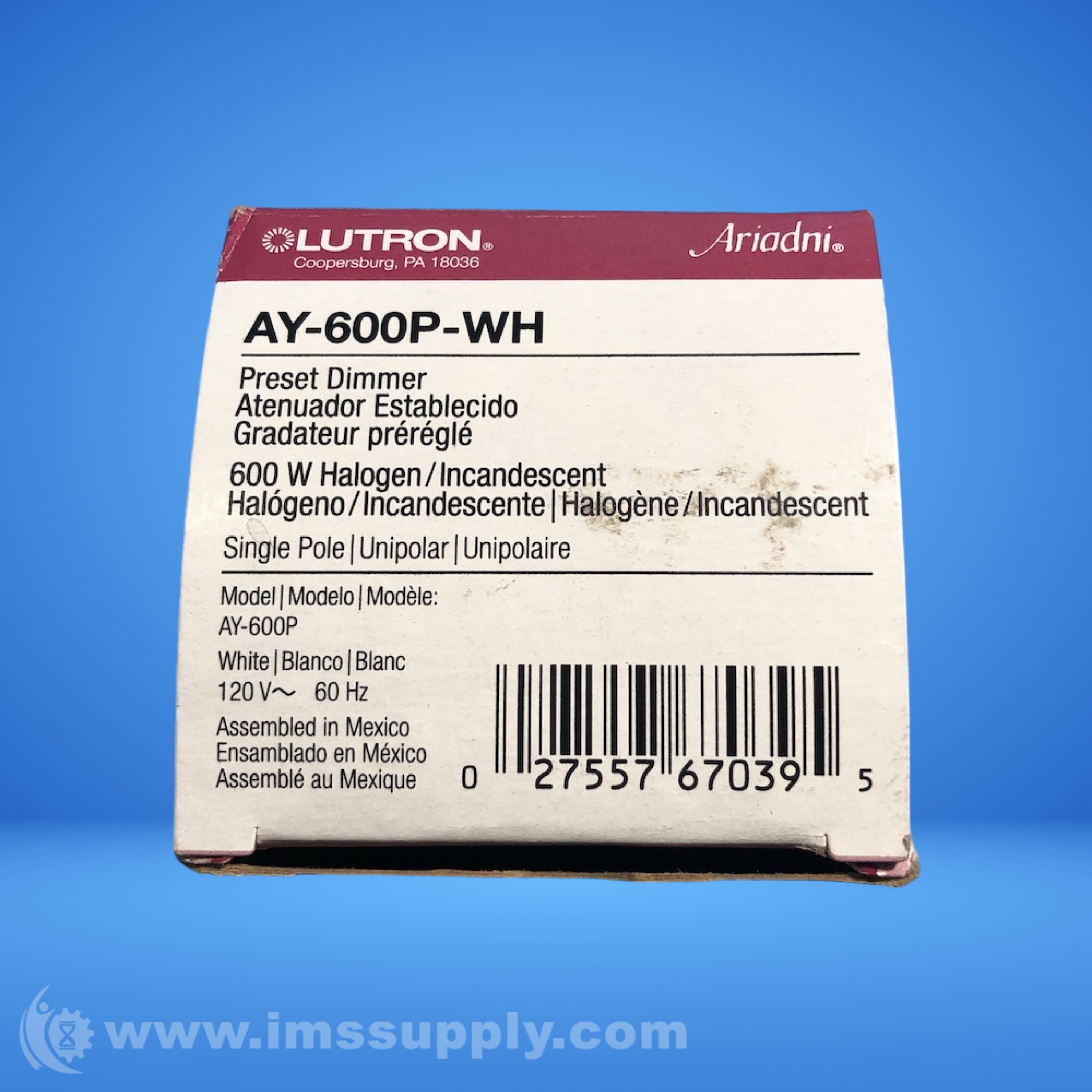 Lutron AY-600P-WH - IMS Supply