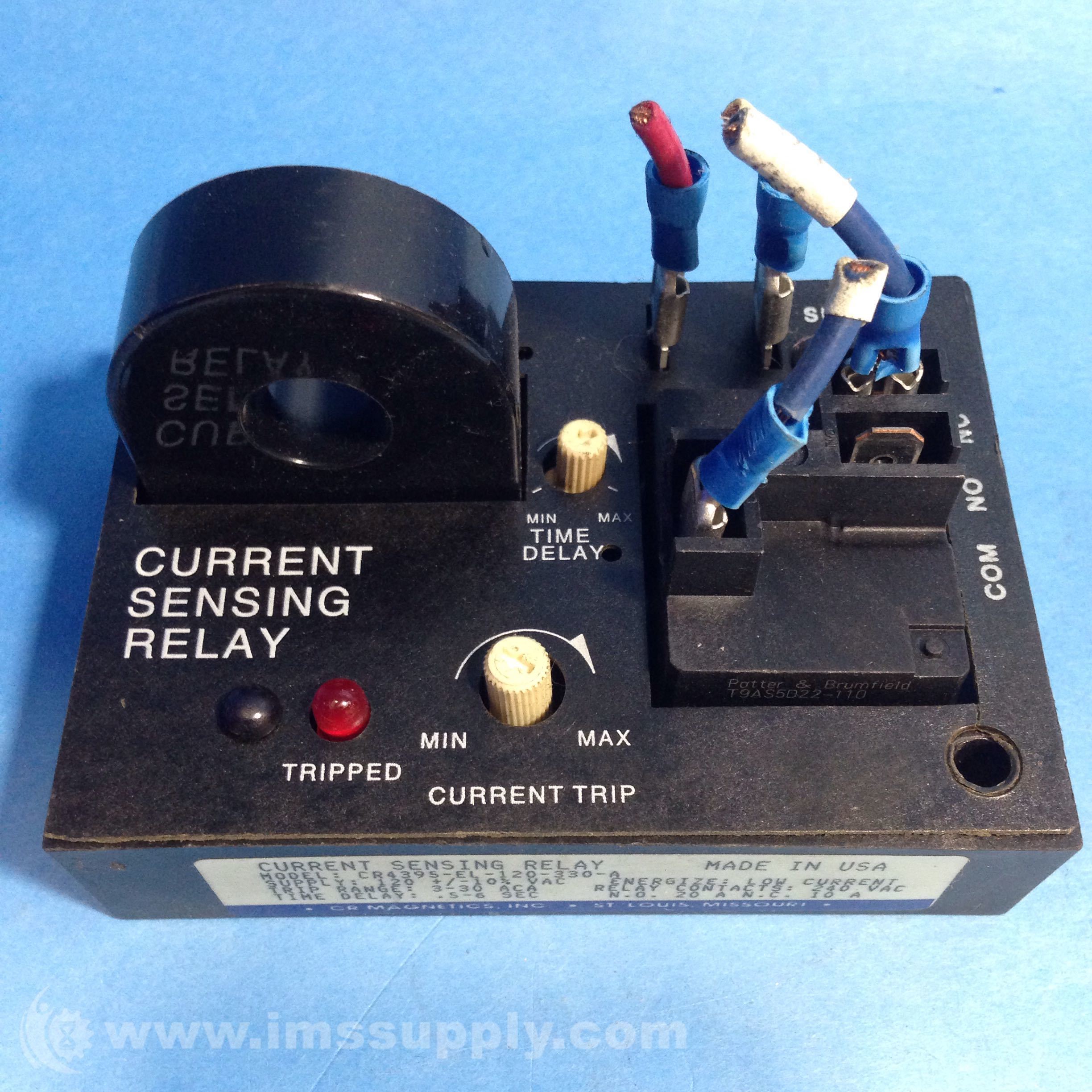 Cr Magnetics CR4395-EL-120-330-A Current Sensing Relay - IMS Supply