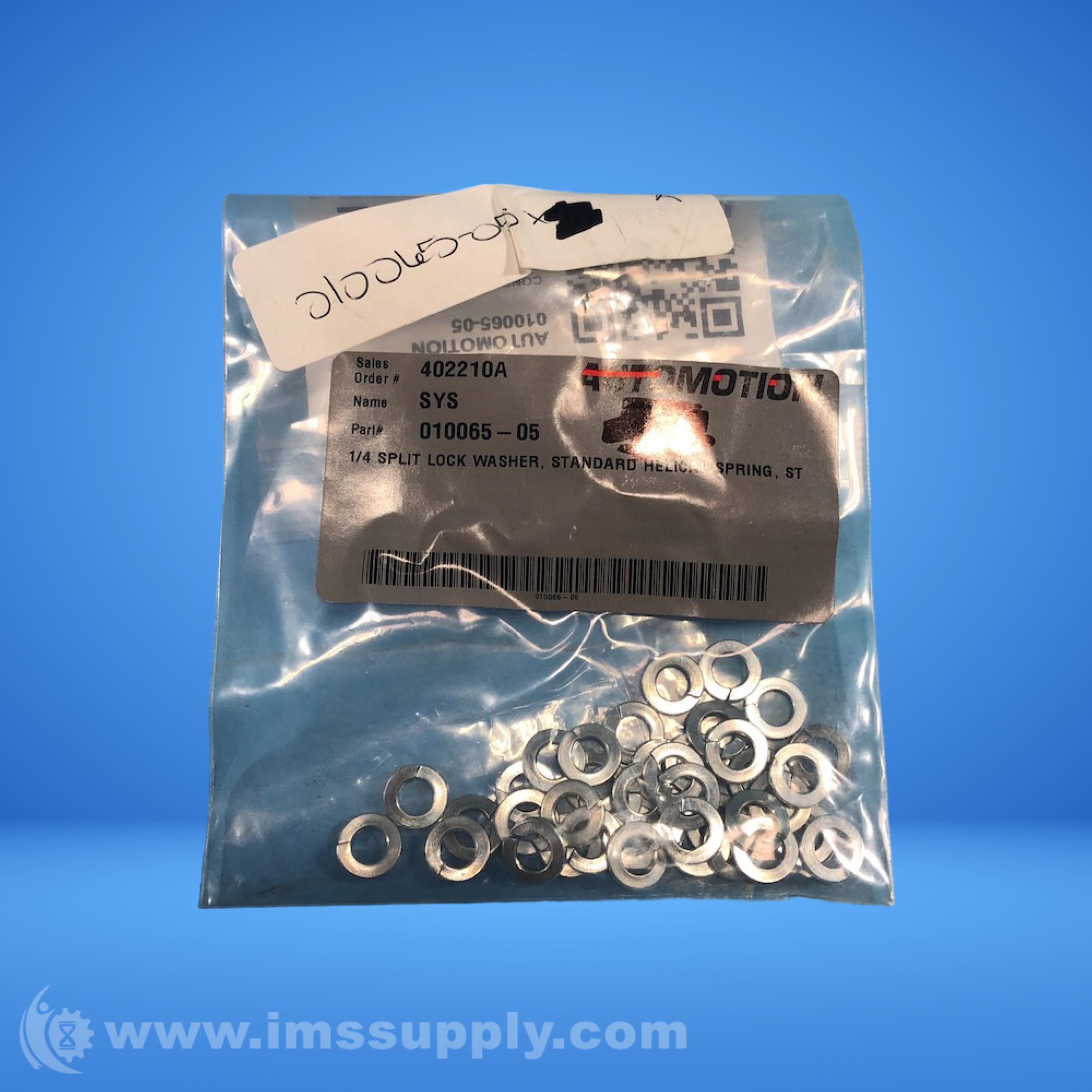 Automotion 010065-05 1/4 inch Steel Split Lock Washers - IMS Supply
