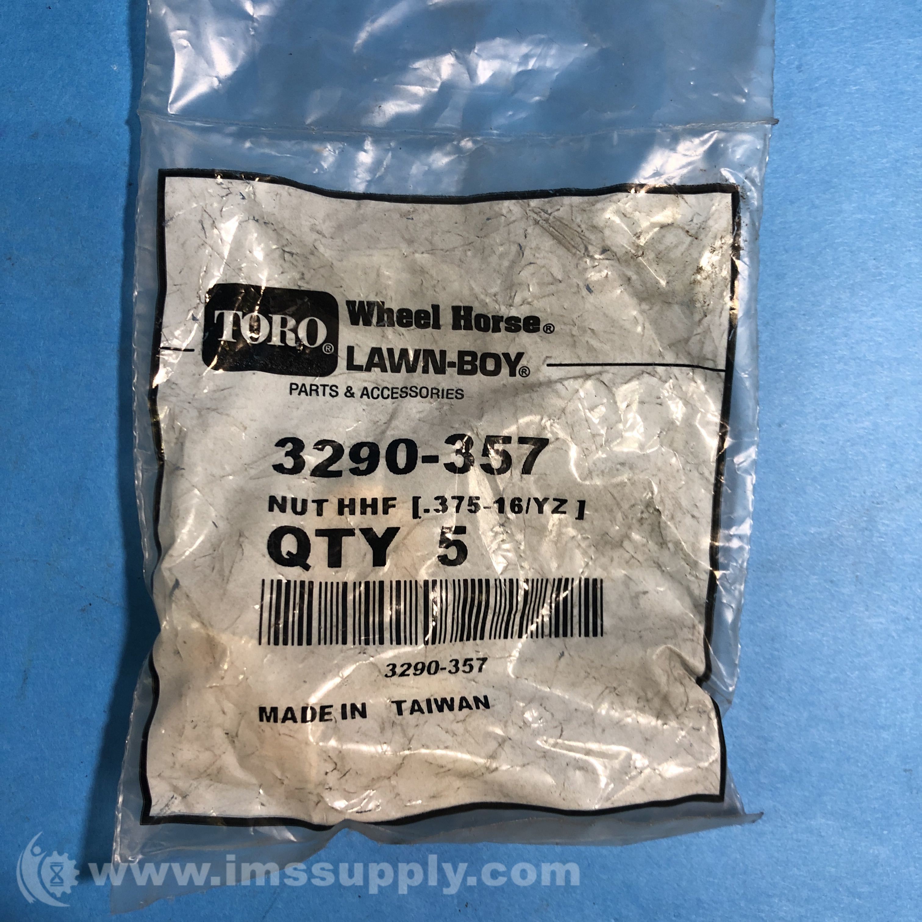 Toro 3290-357 Bag of 5 Nuts HHF .375-16/YZ - IMS Supply
