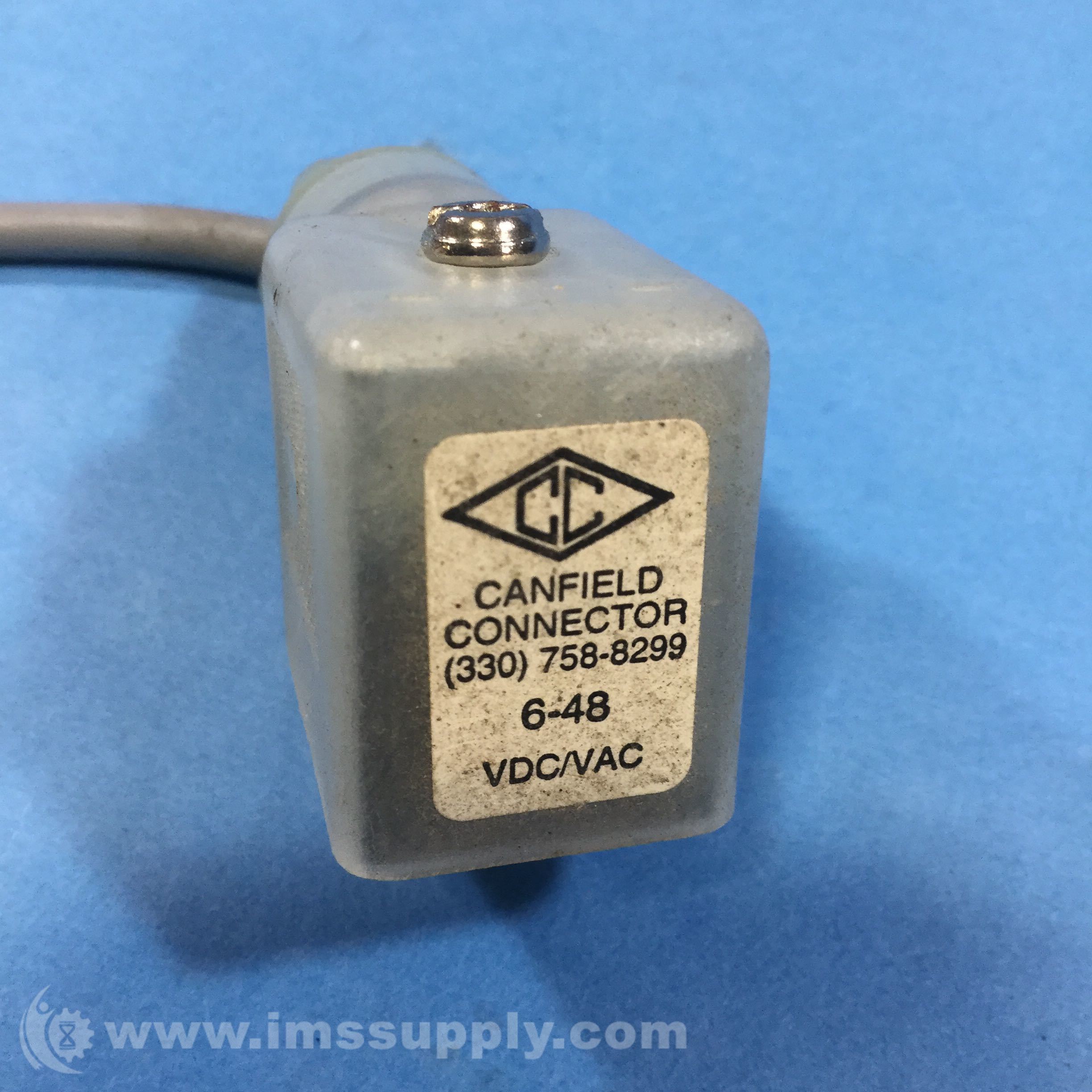 Canfield 6 48 Solenoid Connector 6 48 VDC VAC IMS Supply