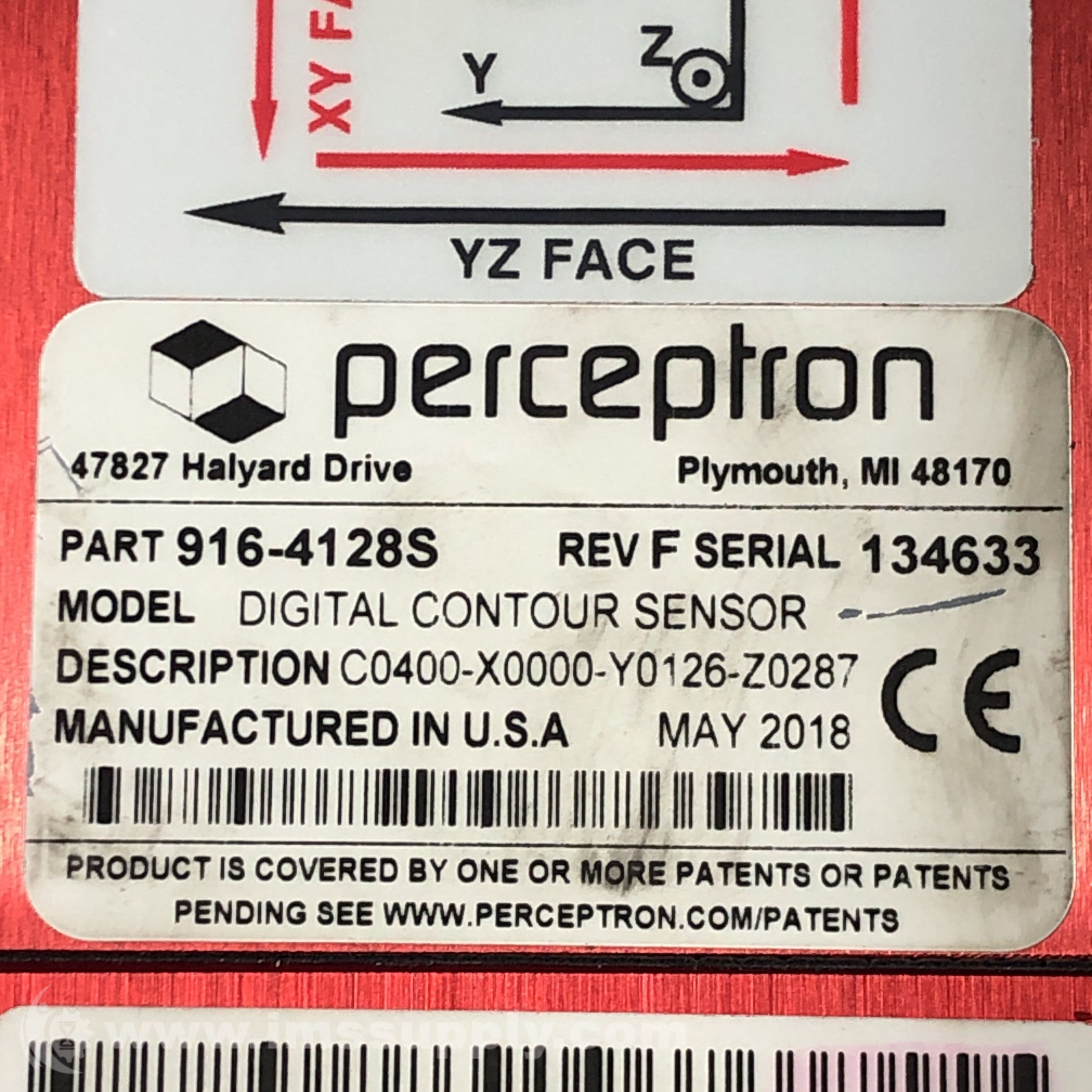 Perceptron 916-4128S Laser Digital Contour Sensor Module - IMS Supply