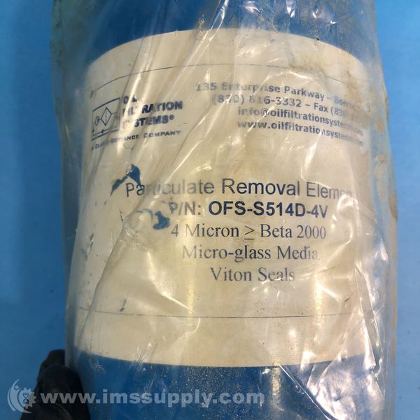 Clark Reliance OFS-S514D-4V Paticulate Removal Element Filter - IMS Supply