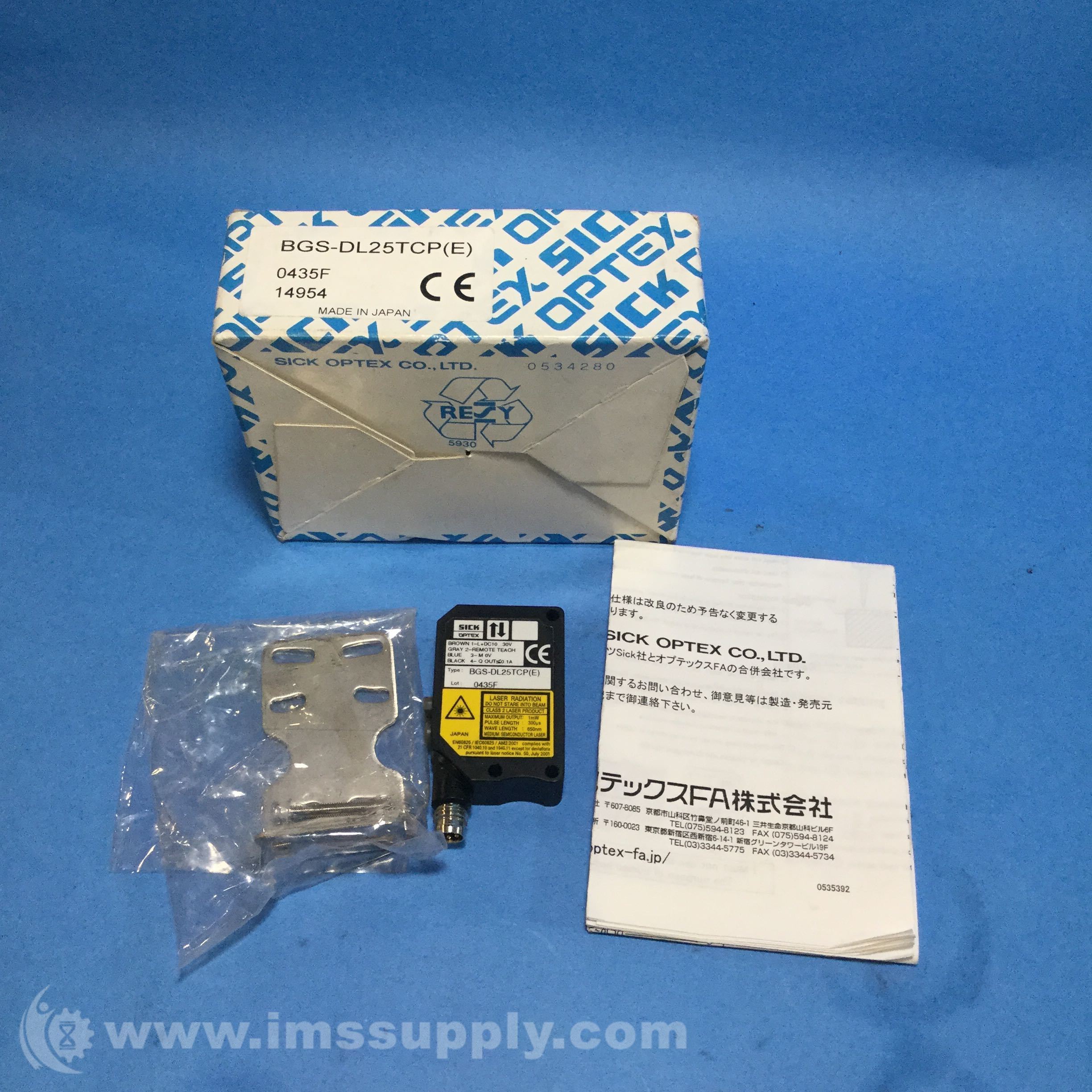 Sick BGS-DL25TCP(E) Optex, CMOS Back Ground Suppression - IMS Supply