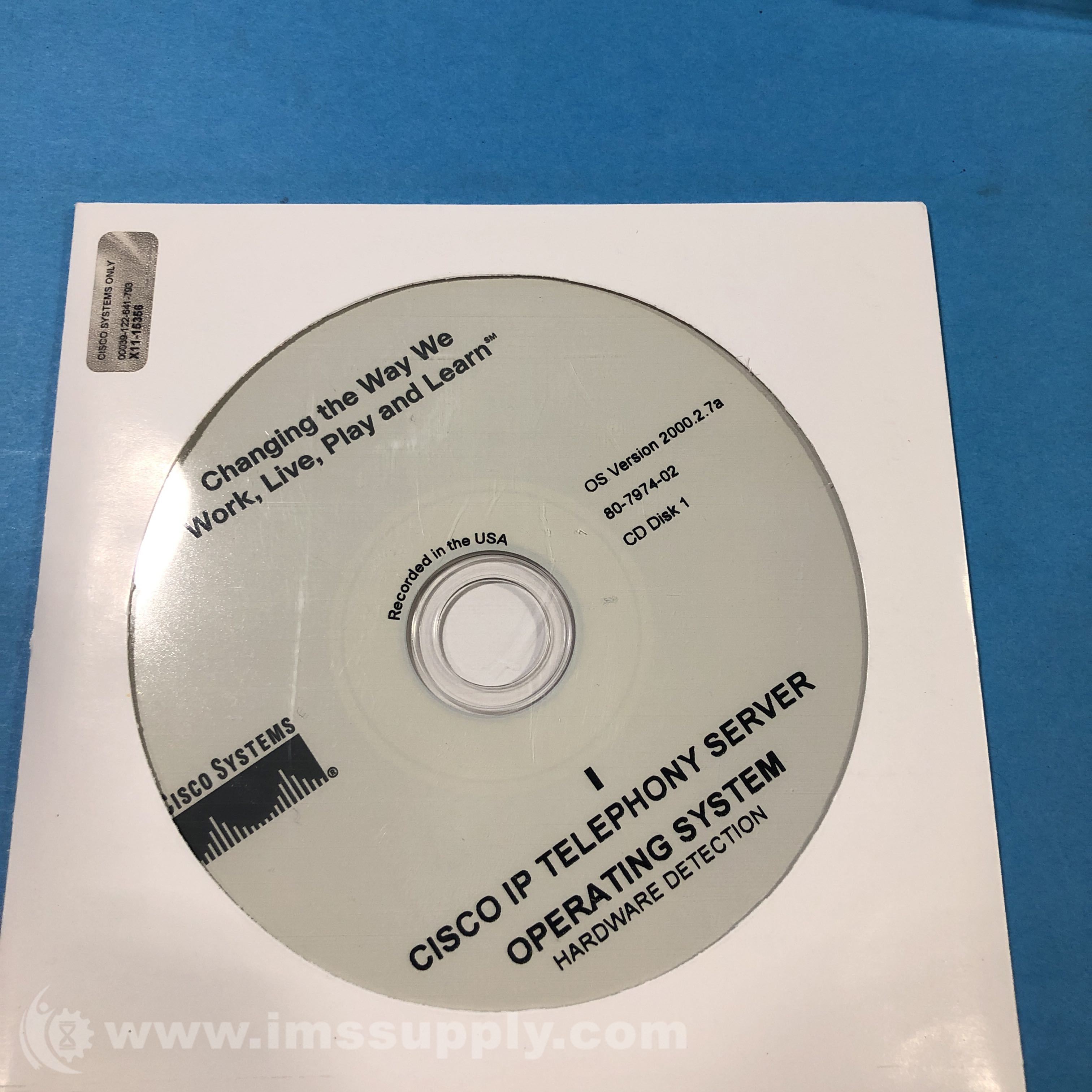 Cisco 80-7974-02 CD Disk1 IP Telephony Server Operating System CD - IMS ...
