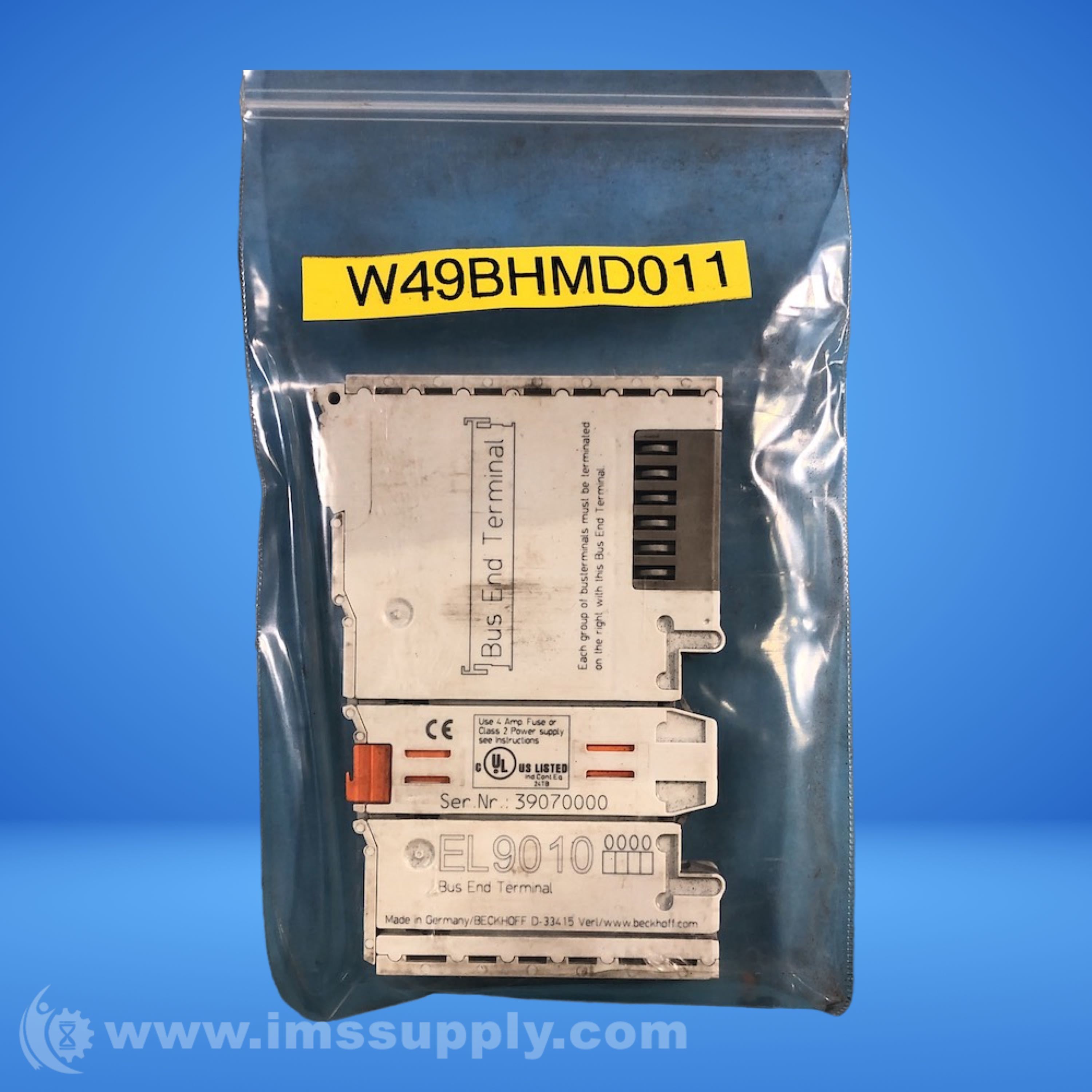 Beckhoff EL9010 E-bus End Terminal Card - IMS Supply