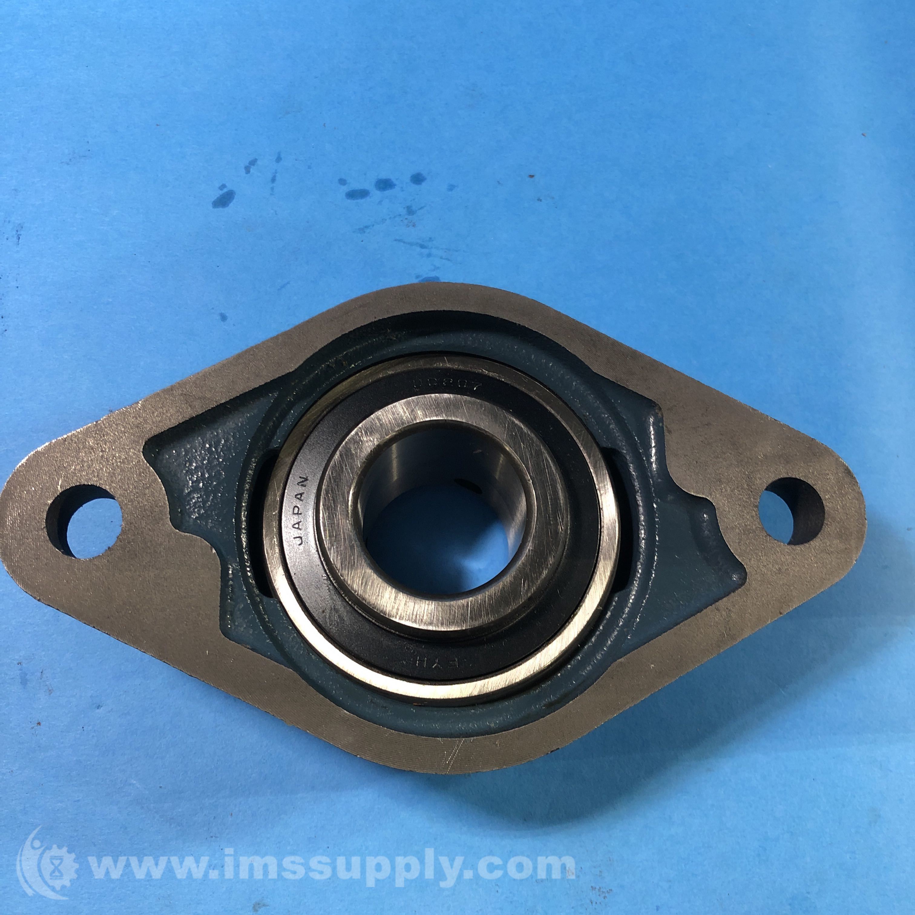 FYH UCFL207-20J 2-Bolt Flange Bearing, Set Screw Lock - IMS Supply