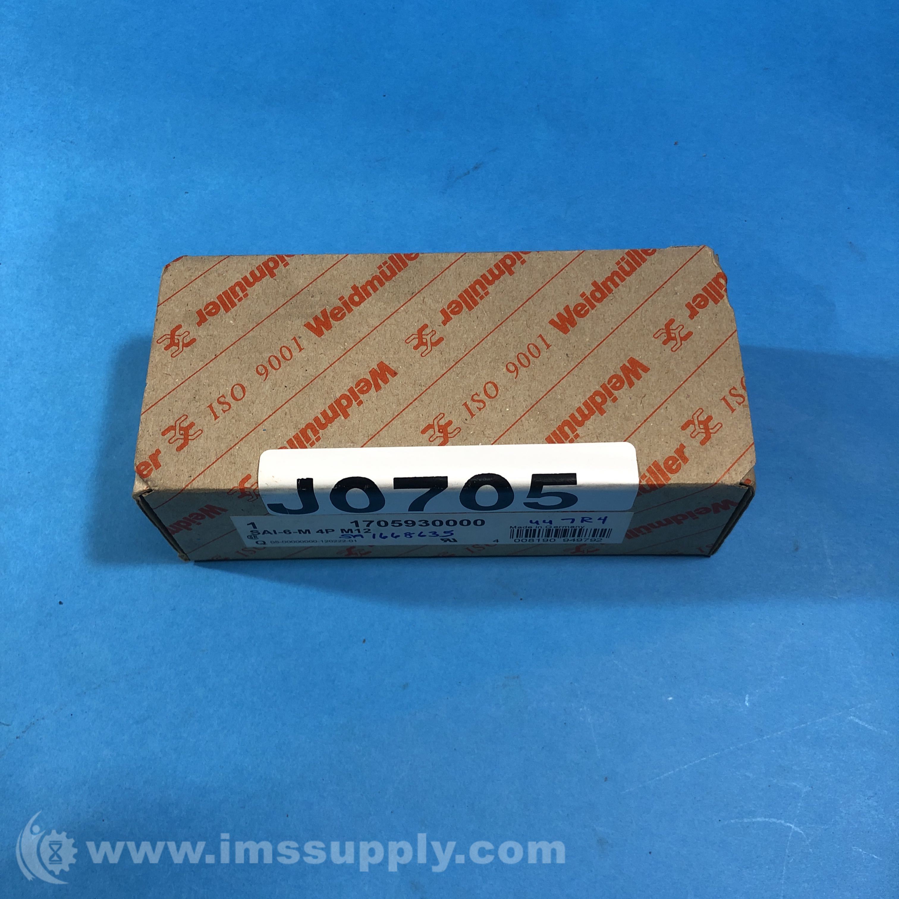 Weidmuller SAI-6-M 4P M12 Distributor Sensor Cable Connector - IMS Supply