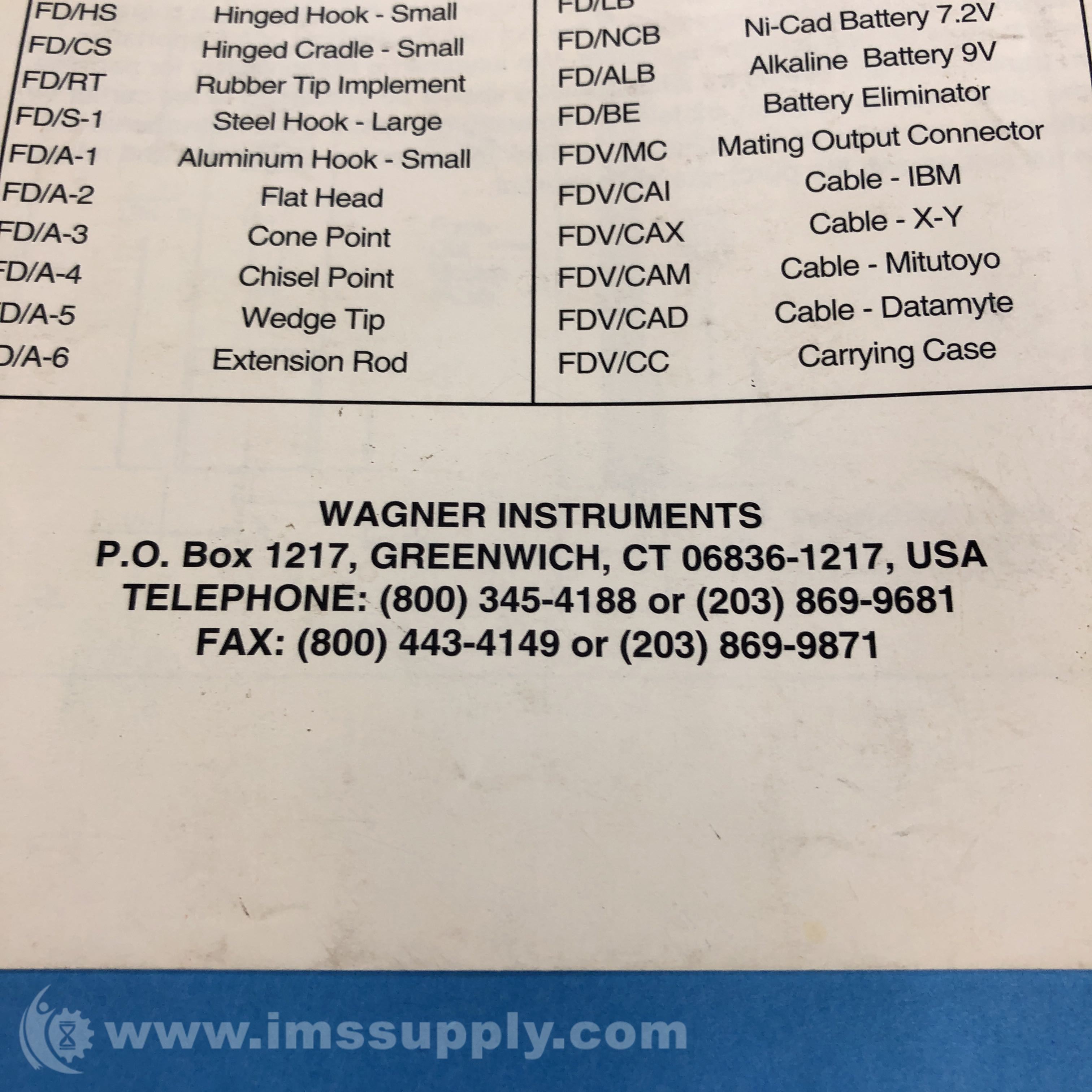 Wagner - IMS Supply