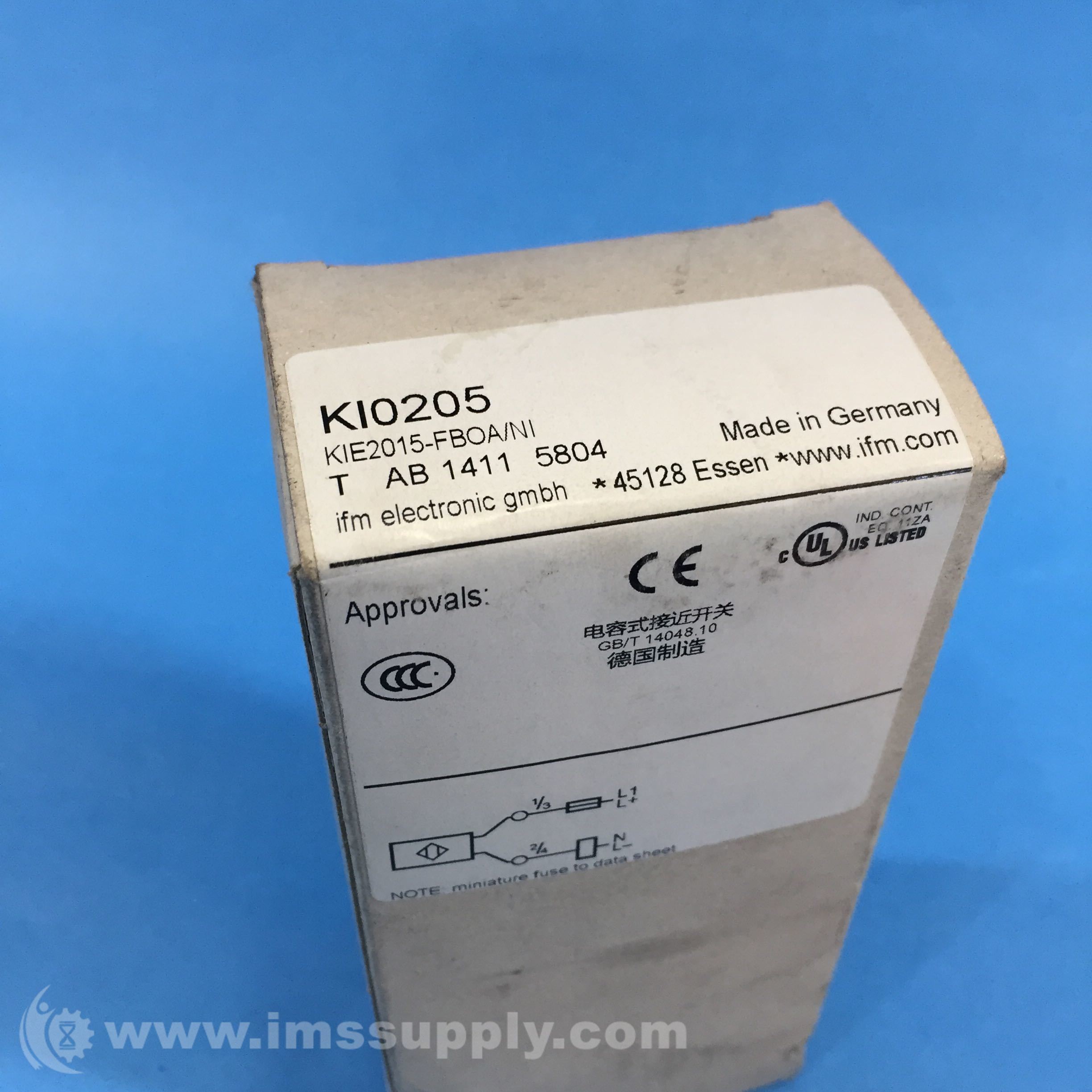 Ifm KI0205 Capactive Sensor, 30mm housing, 15mm Unshielded, 2-wir - IMS Supply