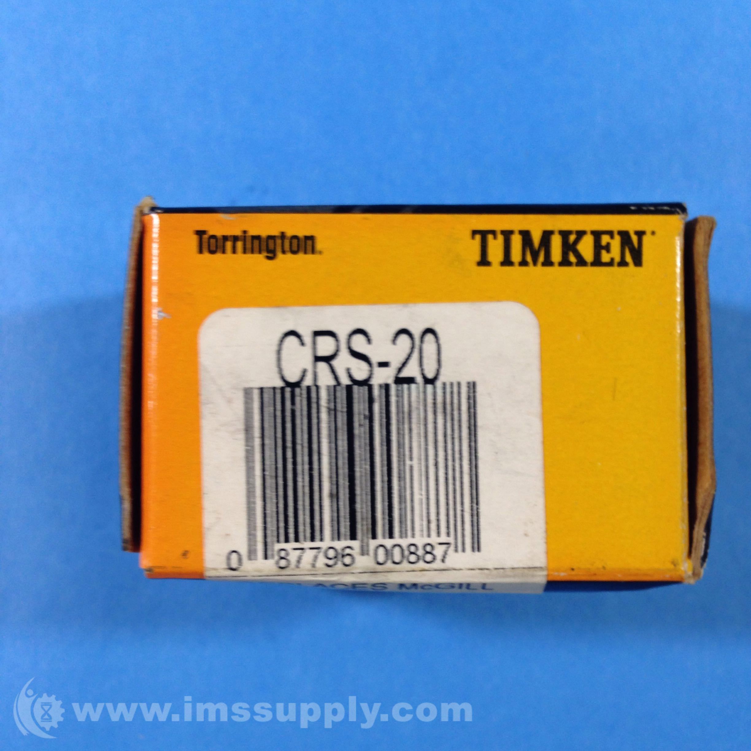 Timken CRS-20 Torrington CRS-20 Inch Stud Type Cam Follower - IMS Supply