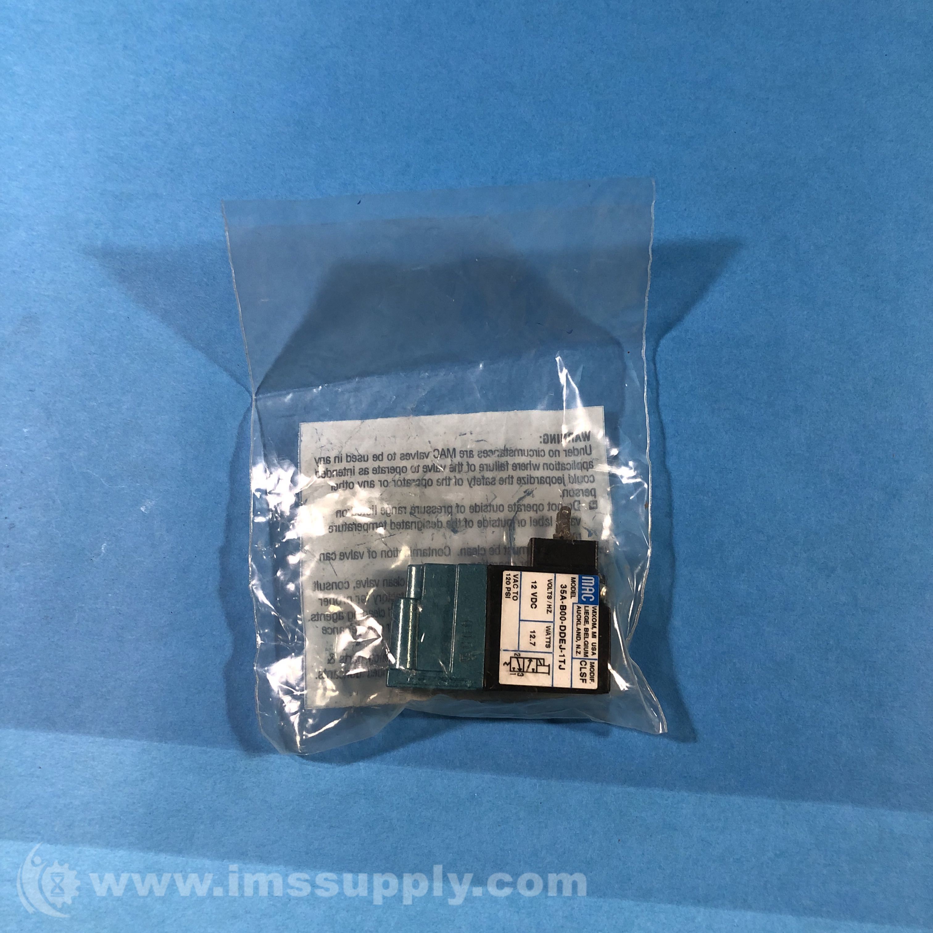 MAC 35A-B00-DDEJ-1TJ Solenoid Valve - IMS Supply