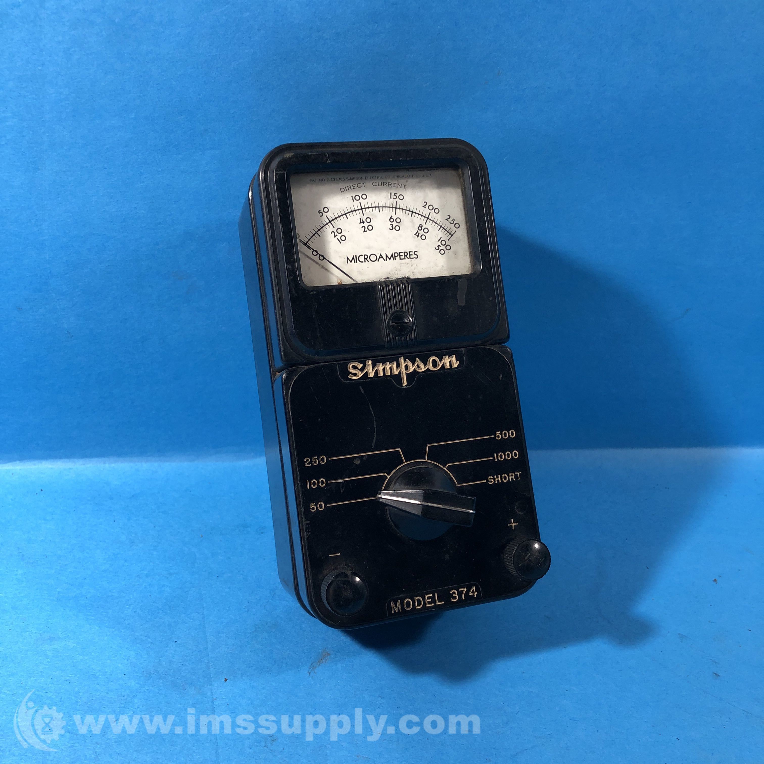 Simpson 374 Microammeter - IMS Supply