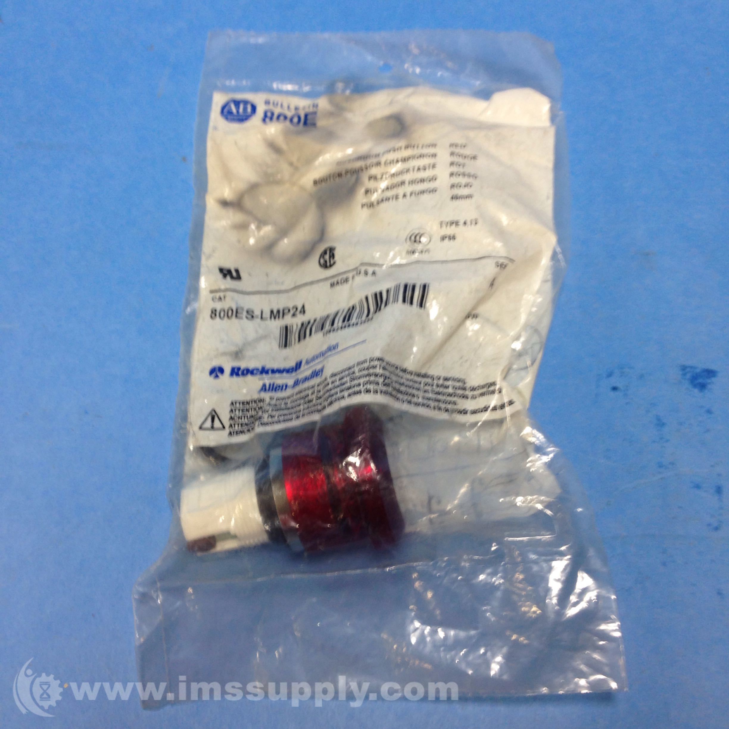 Allen Bradley 800ES-LMP24 Red Illuminated Push Button - IMS Supply