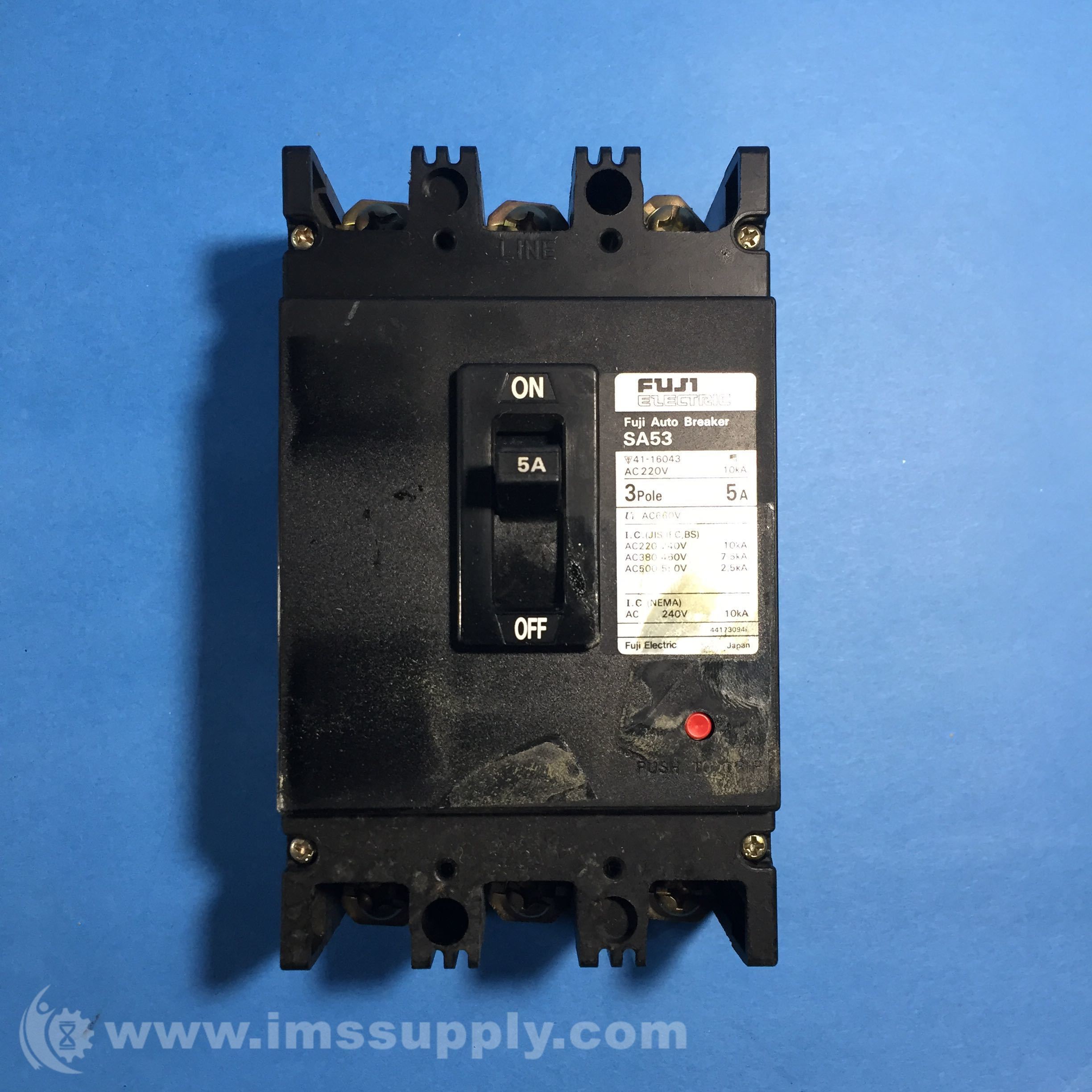 Fuji Electric SA53 3-Pole Circuit Breaker - IMS Supply