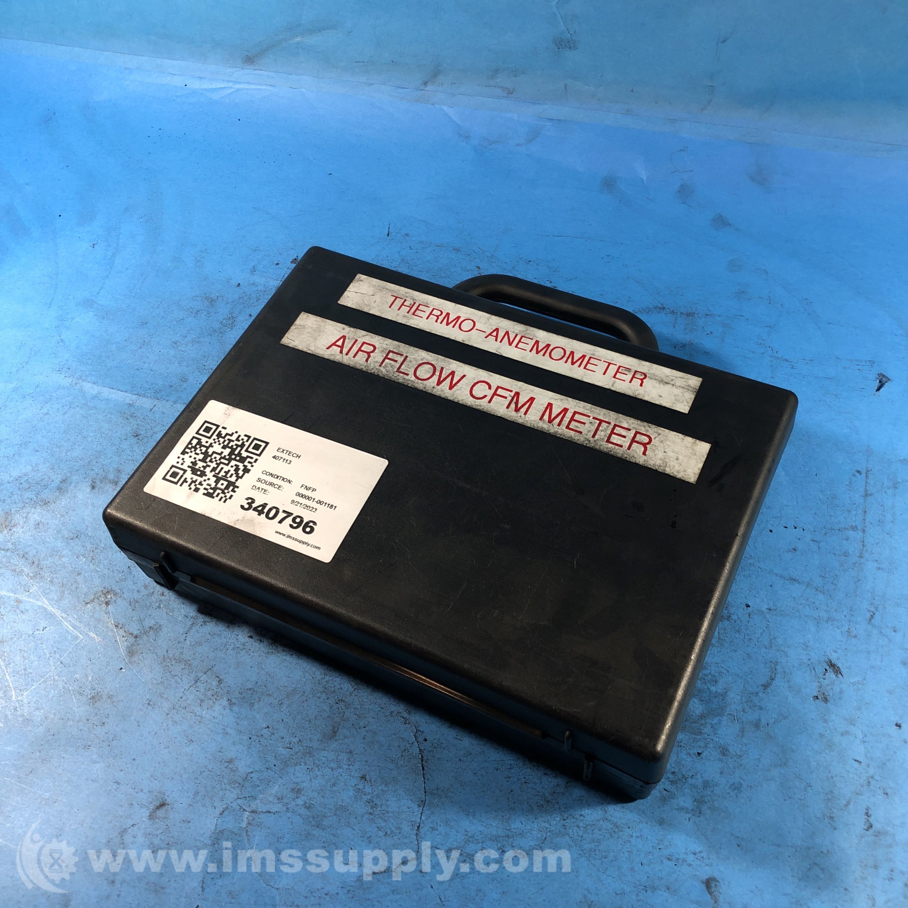 Extech 407113 Heavy Duty CFM Metal Vane Anemometer - IMS Supply