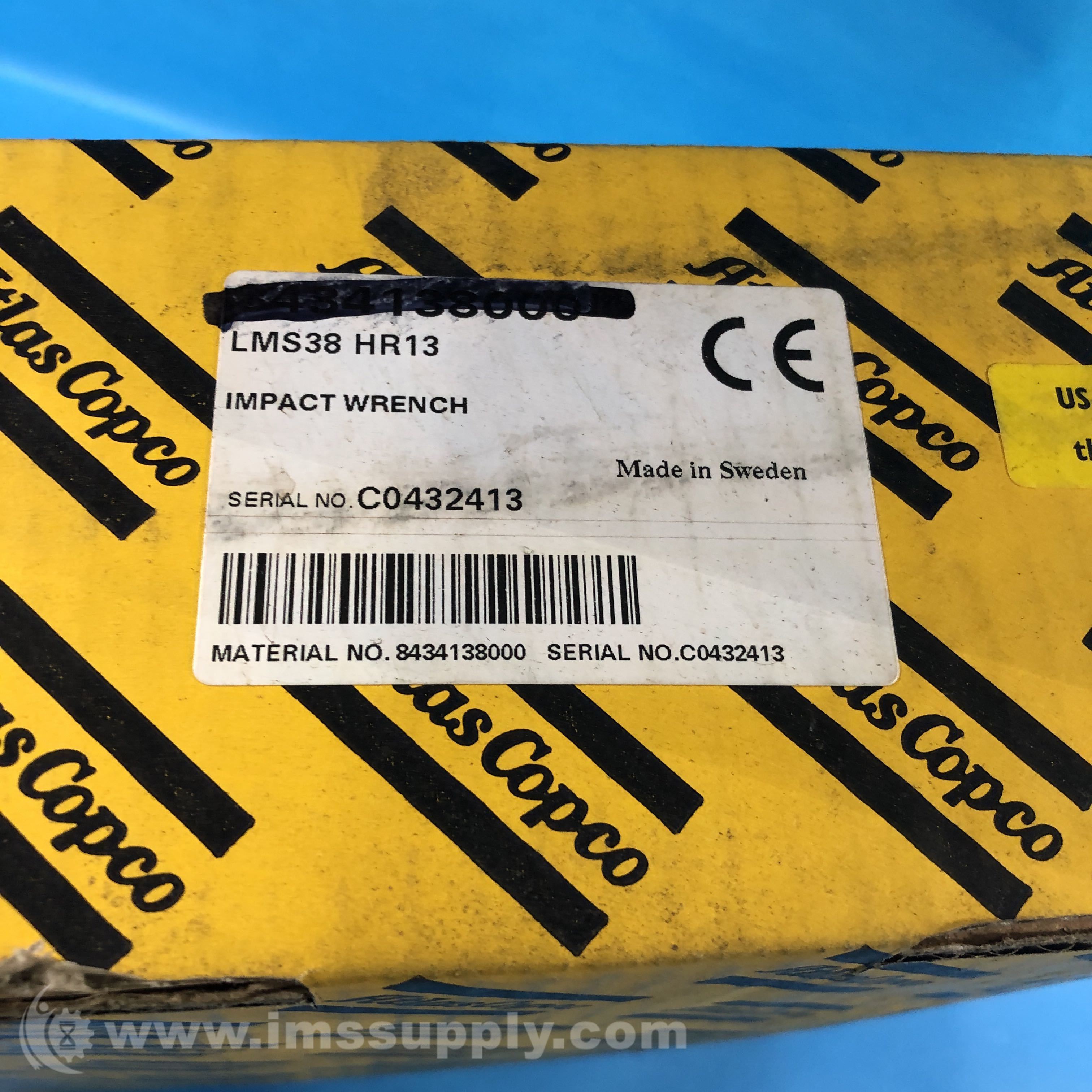 Atlas Copco LMS38 HR13 Pneumatic Impact Wrench - IMS Supply