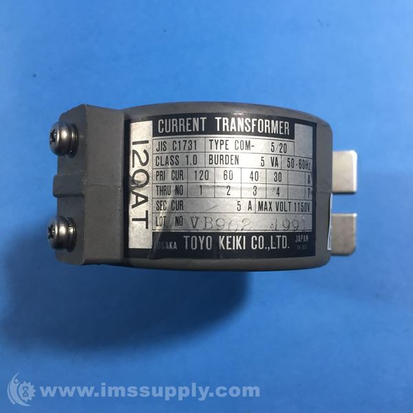 Toyo Keiki JIS C1731 Current Transformer, Type COM-5/20 50/60Hz - IMS ...