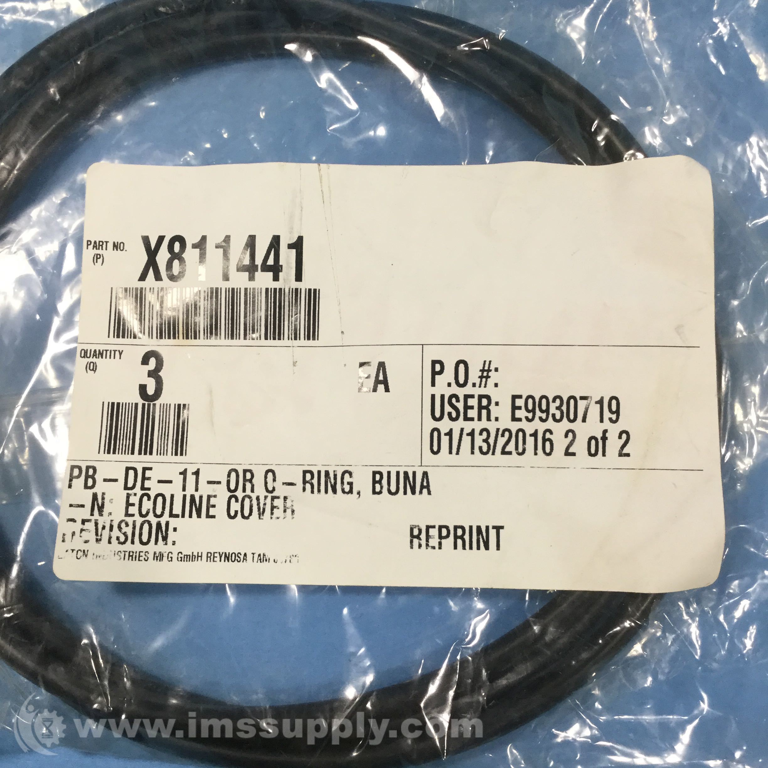 Eaton Corporation X811441 Bag of 3 O-Rings - IMS Supply