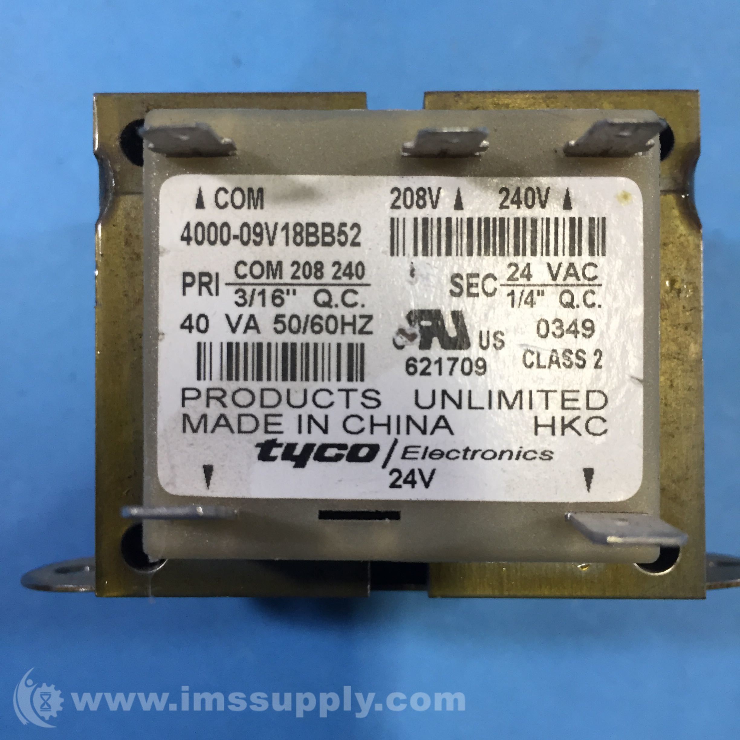 Tyco Electronics 4000-09V18BB52 Transformer - IMS Supply