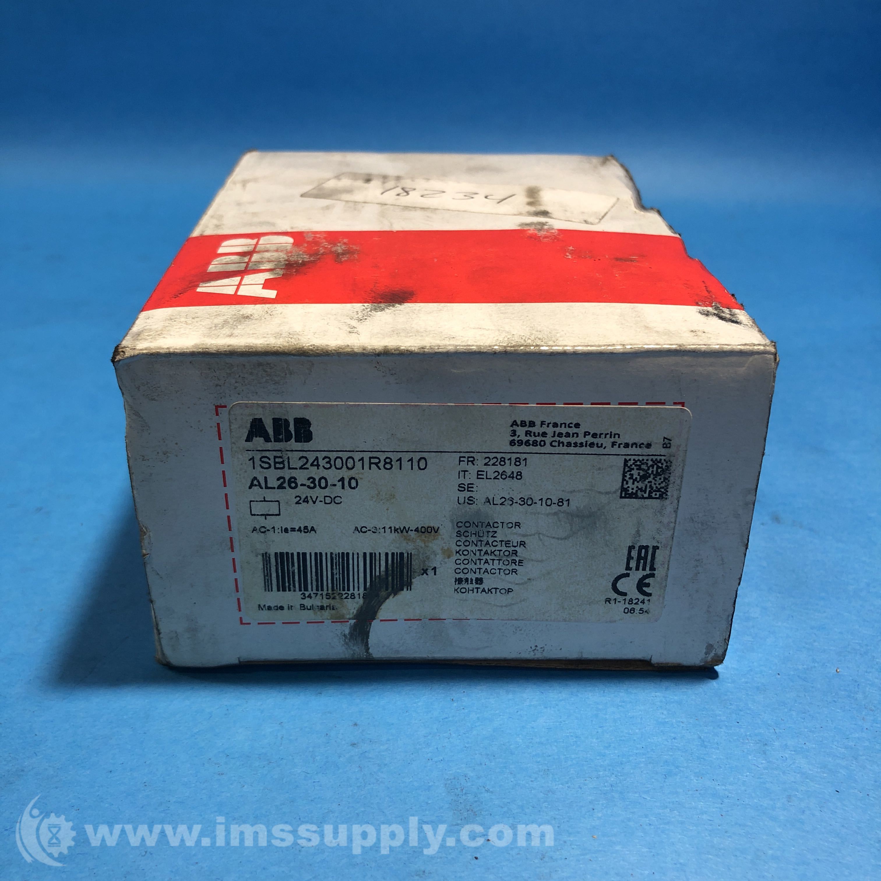 ABB 1SBL243001R8110 24 VDC Contactor - IMS Supply