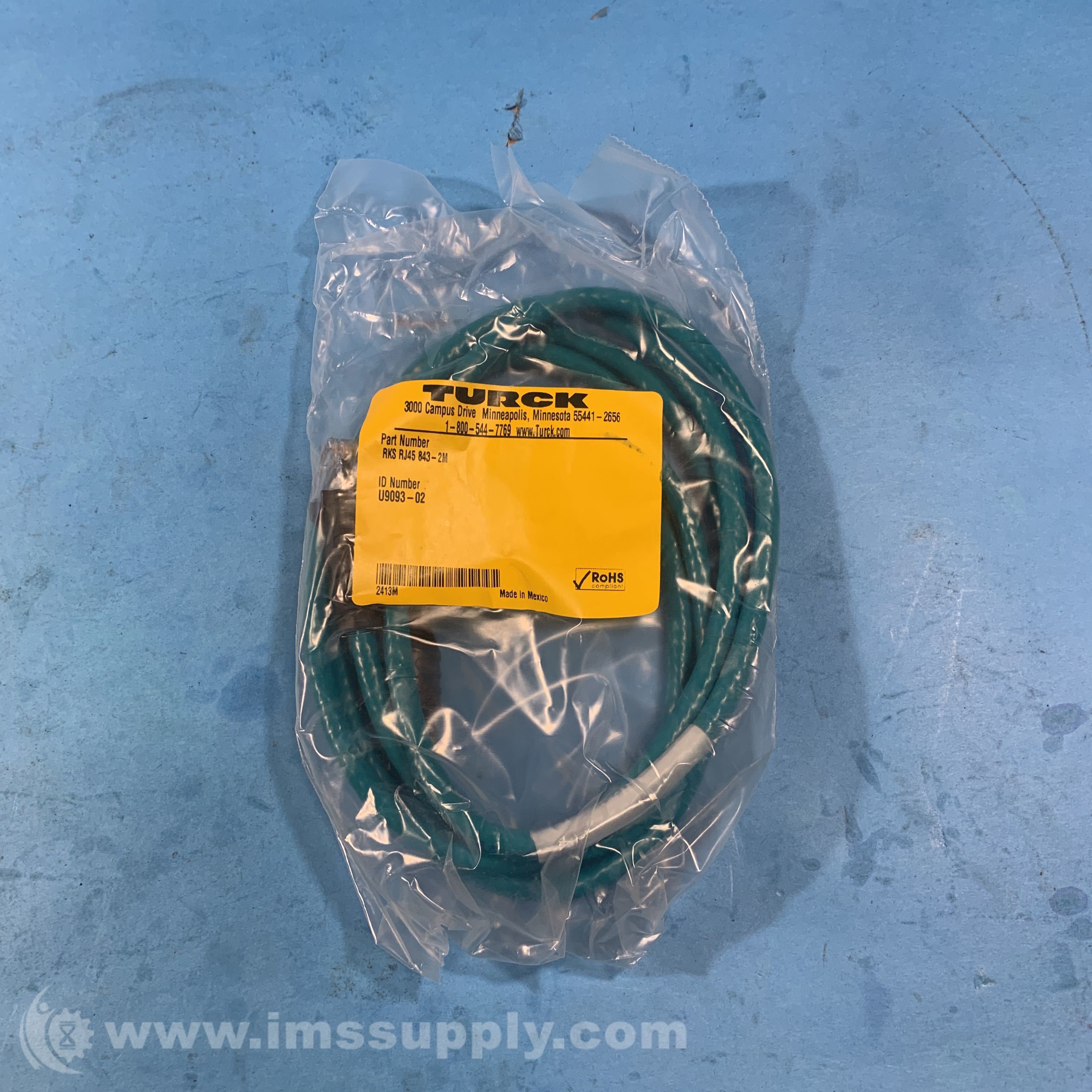 Turck RKS-RJ45-843-2M Ethernet Cordset - IMS Supply