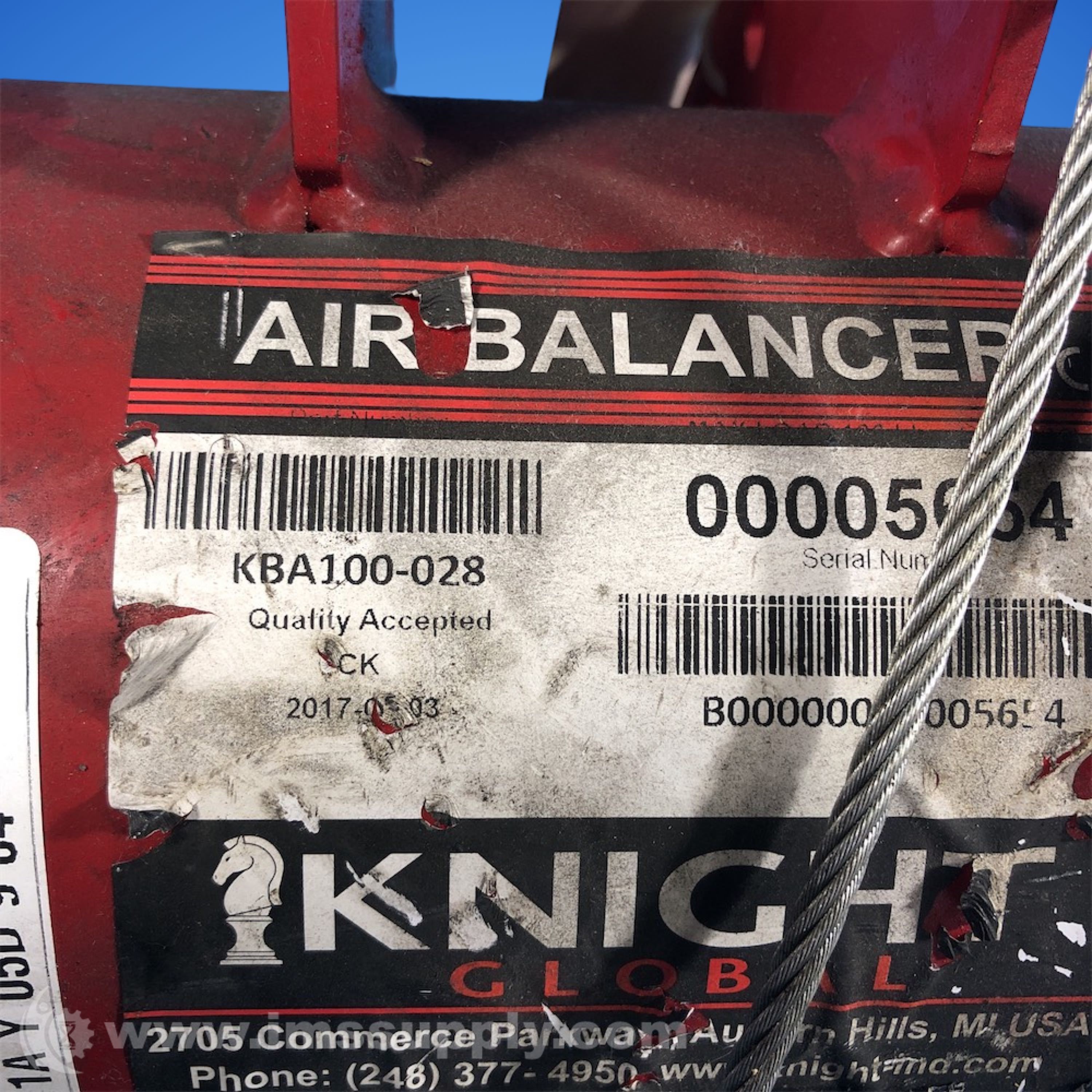 Knight KBA100-028 Air Balancer - IMS Supply