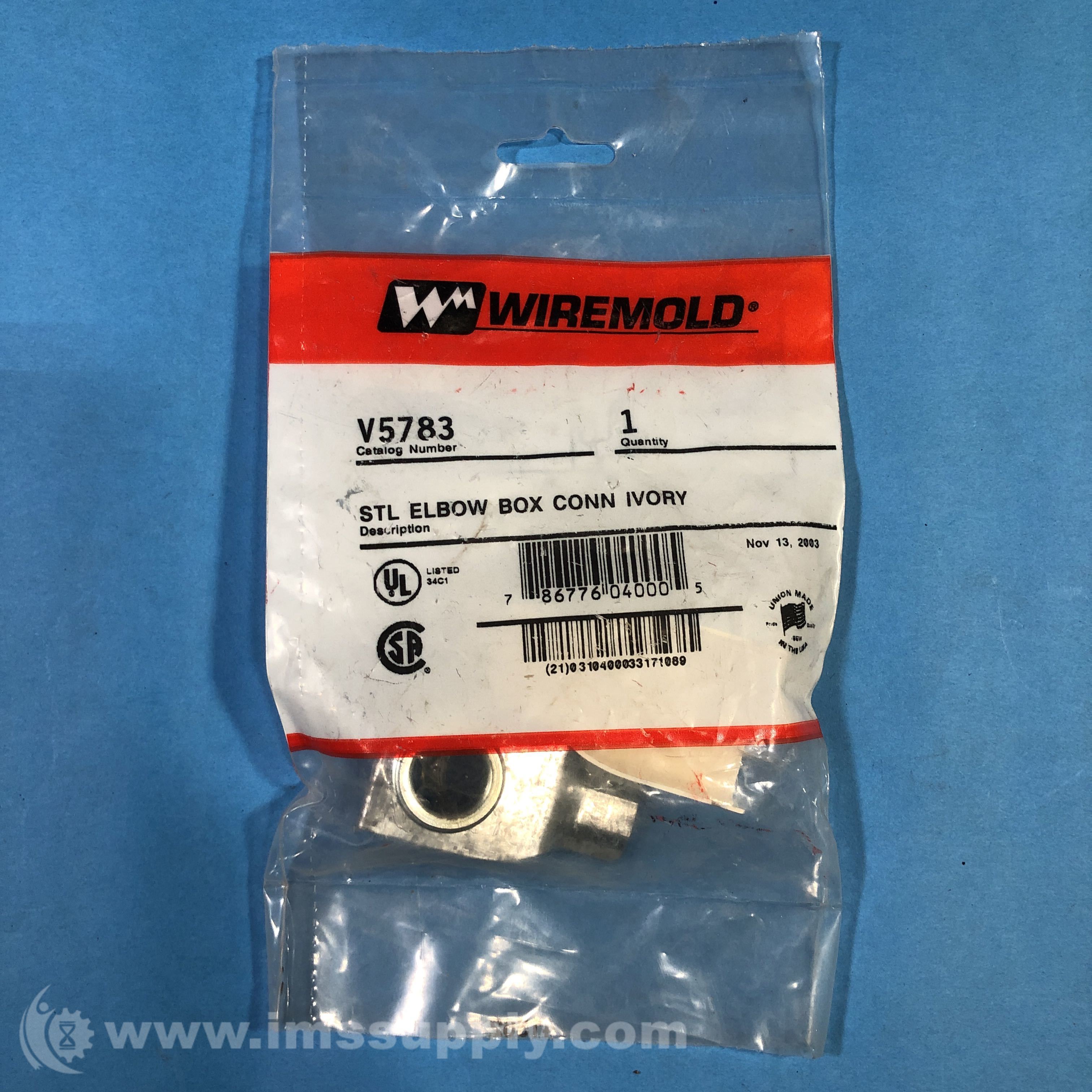 Wiremold V5783 Elbow Box Connector Fitting - IMS Supply