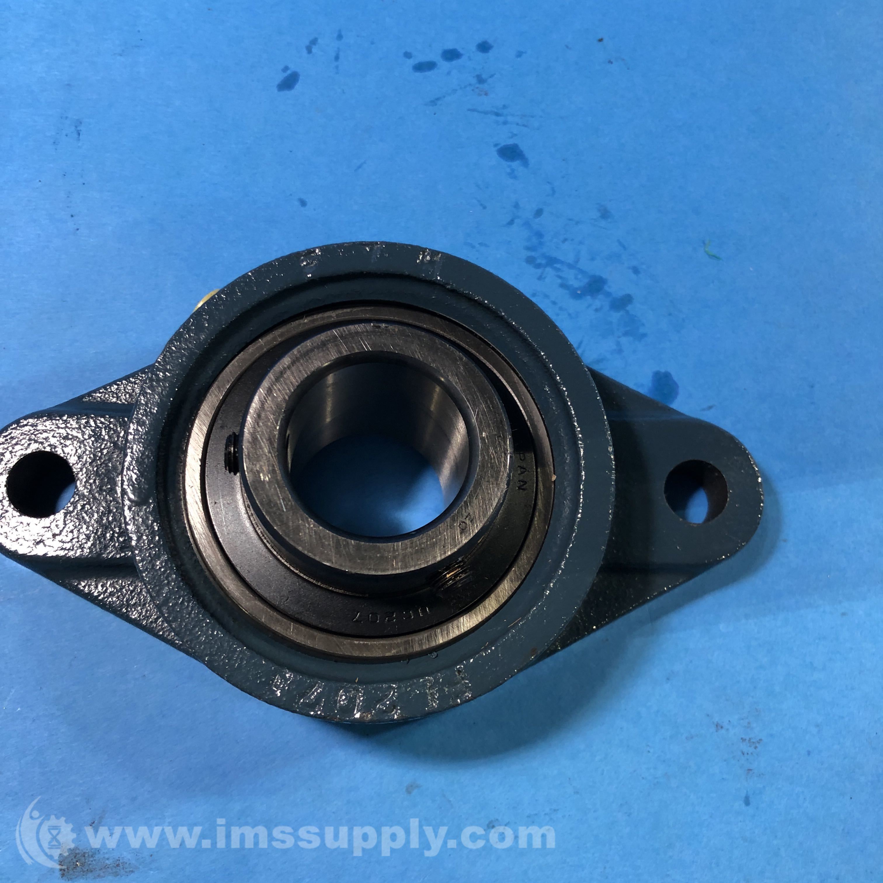 FYH UCFL207-20J 2-Bolt Flange Bearing, Set Screw Lock - IMS Supply
