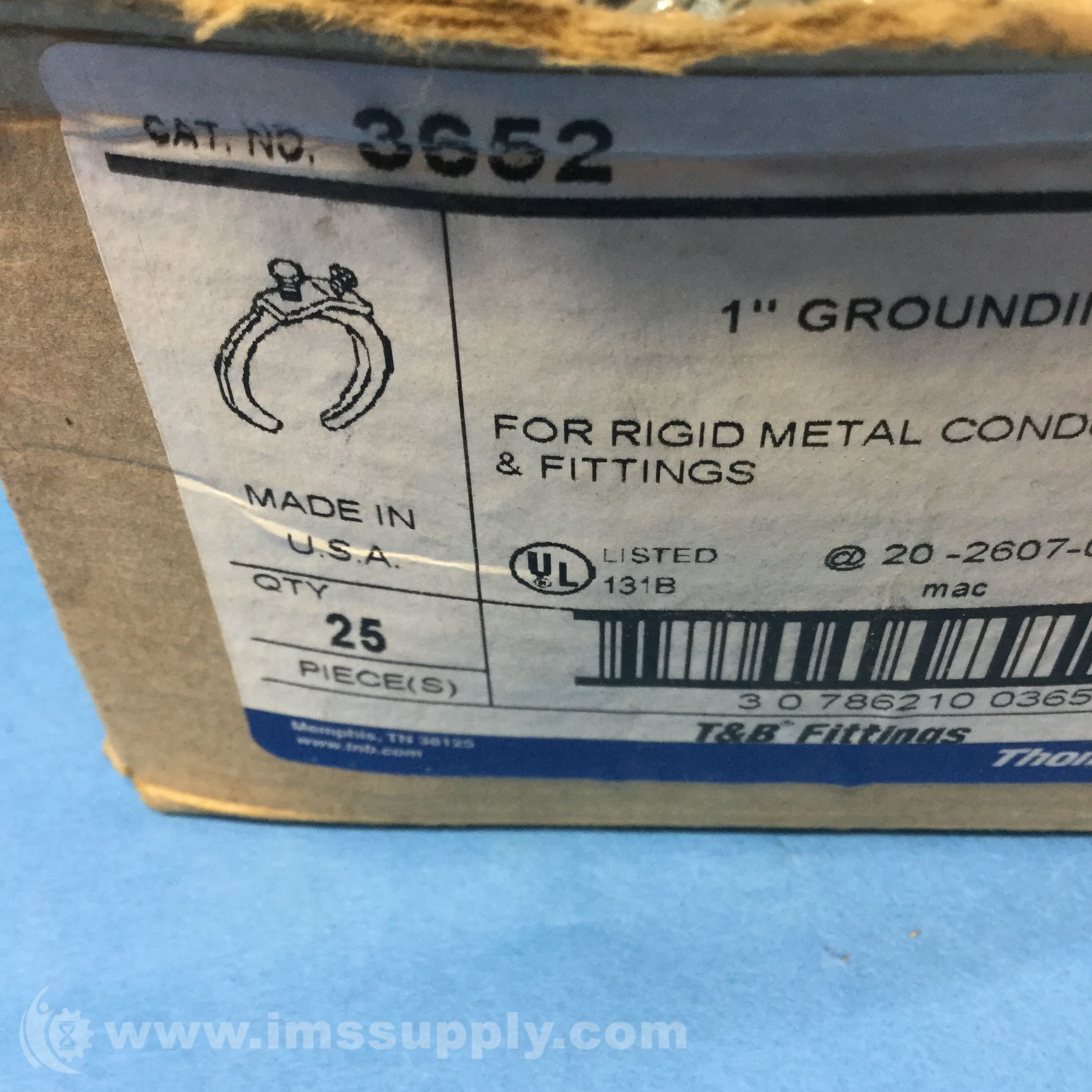 Thomas & Betts 3652 1 Inch, Set-Screw, Bronze Grounding Wedge - IMS Supply