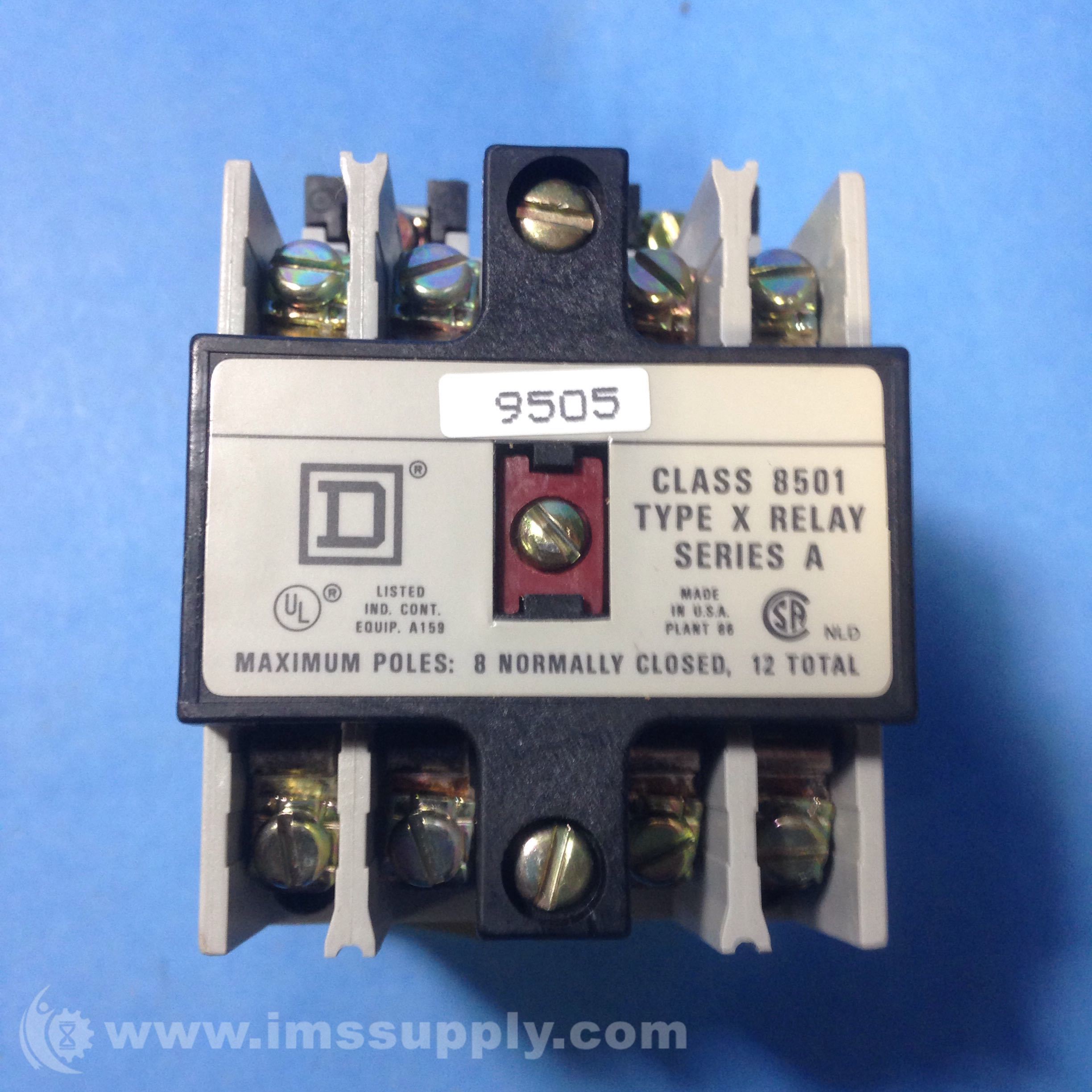 Square D 8501X020V02 Relay 600VAC 10AMP - IMS Supply