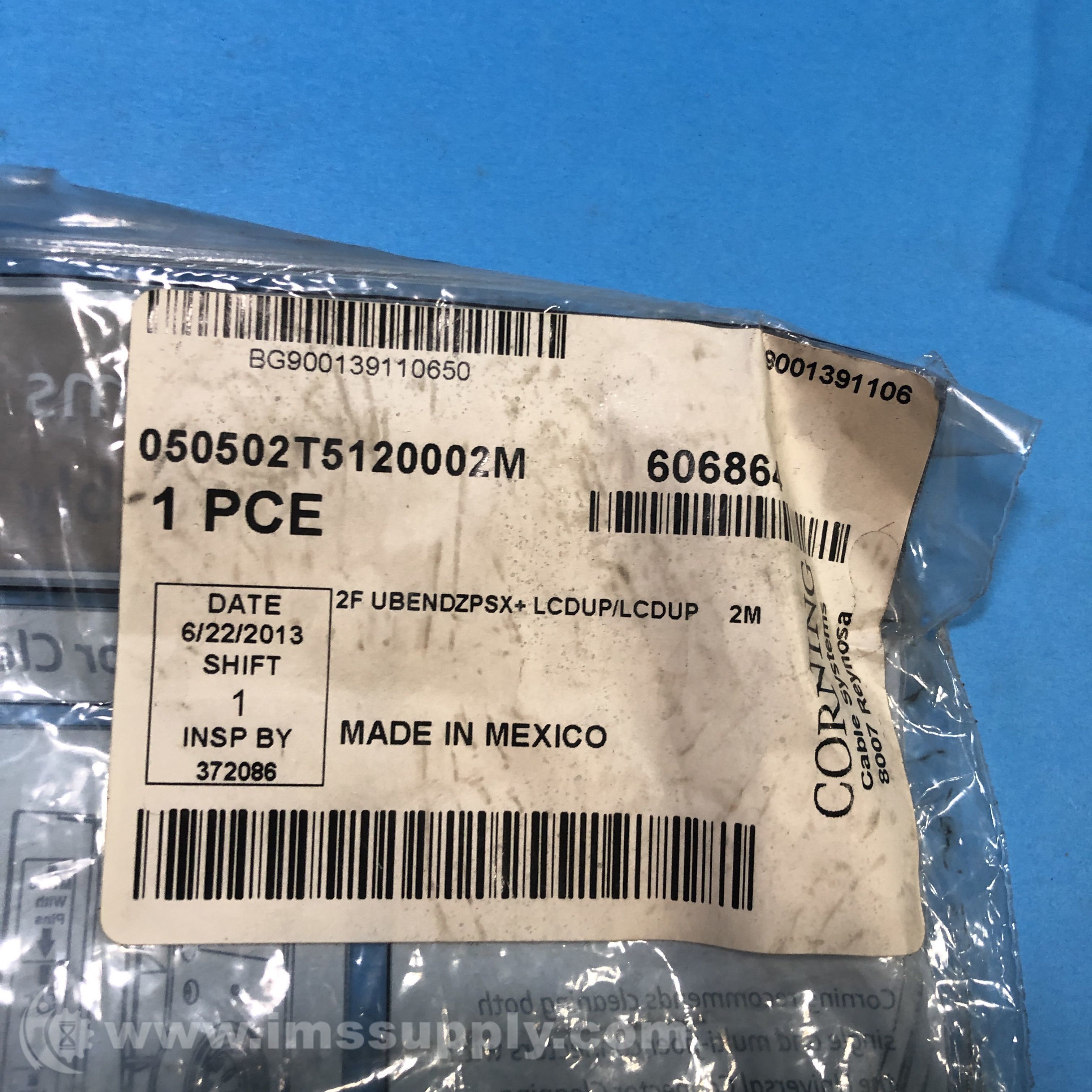 Corning 050502T5120002M Standard LC Duplex Cable, 2m LG - IMS Supply