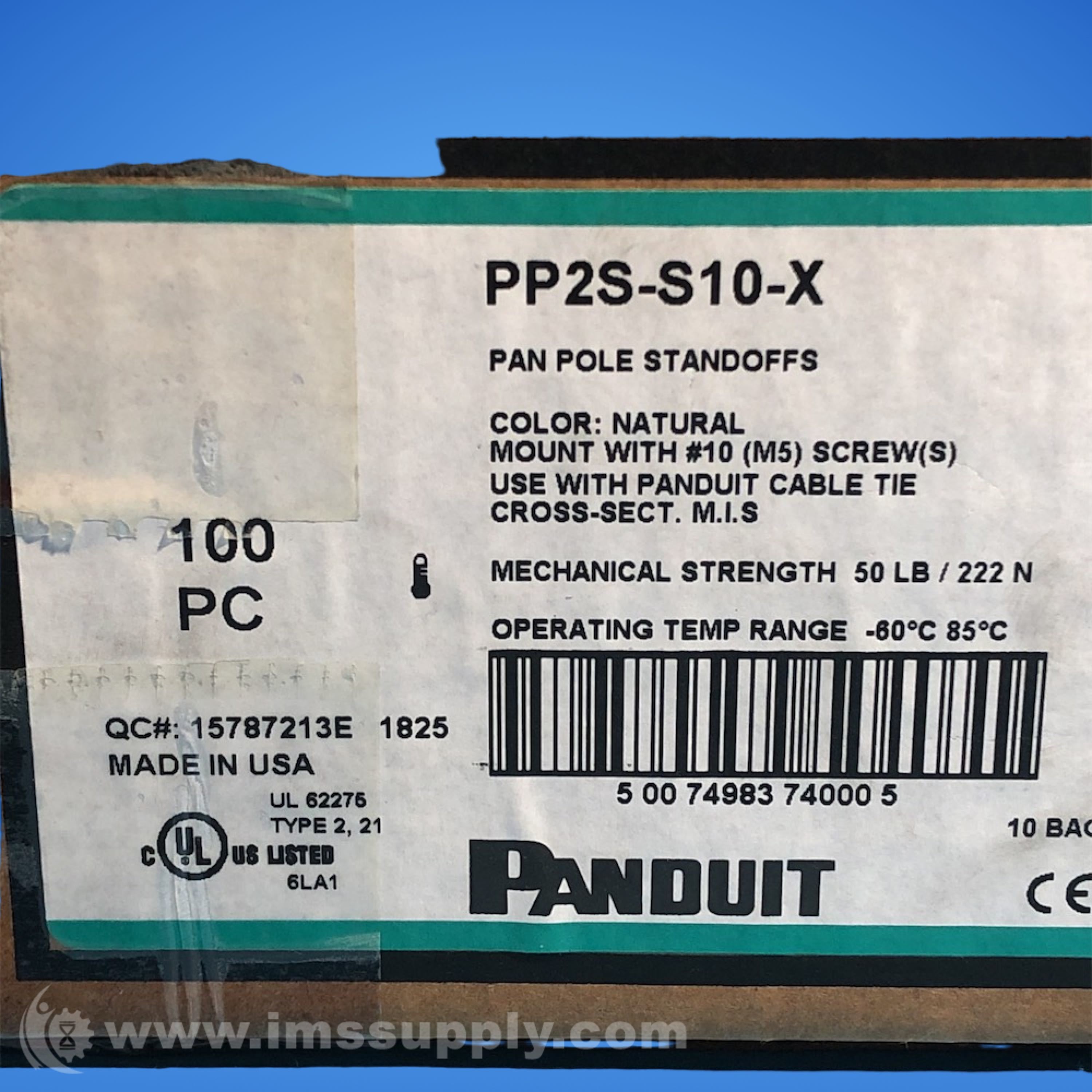 Panduit PP2S-S10-X Box of 100 - IMS Supply